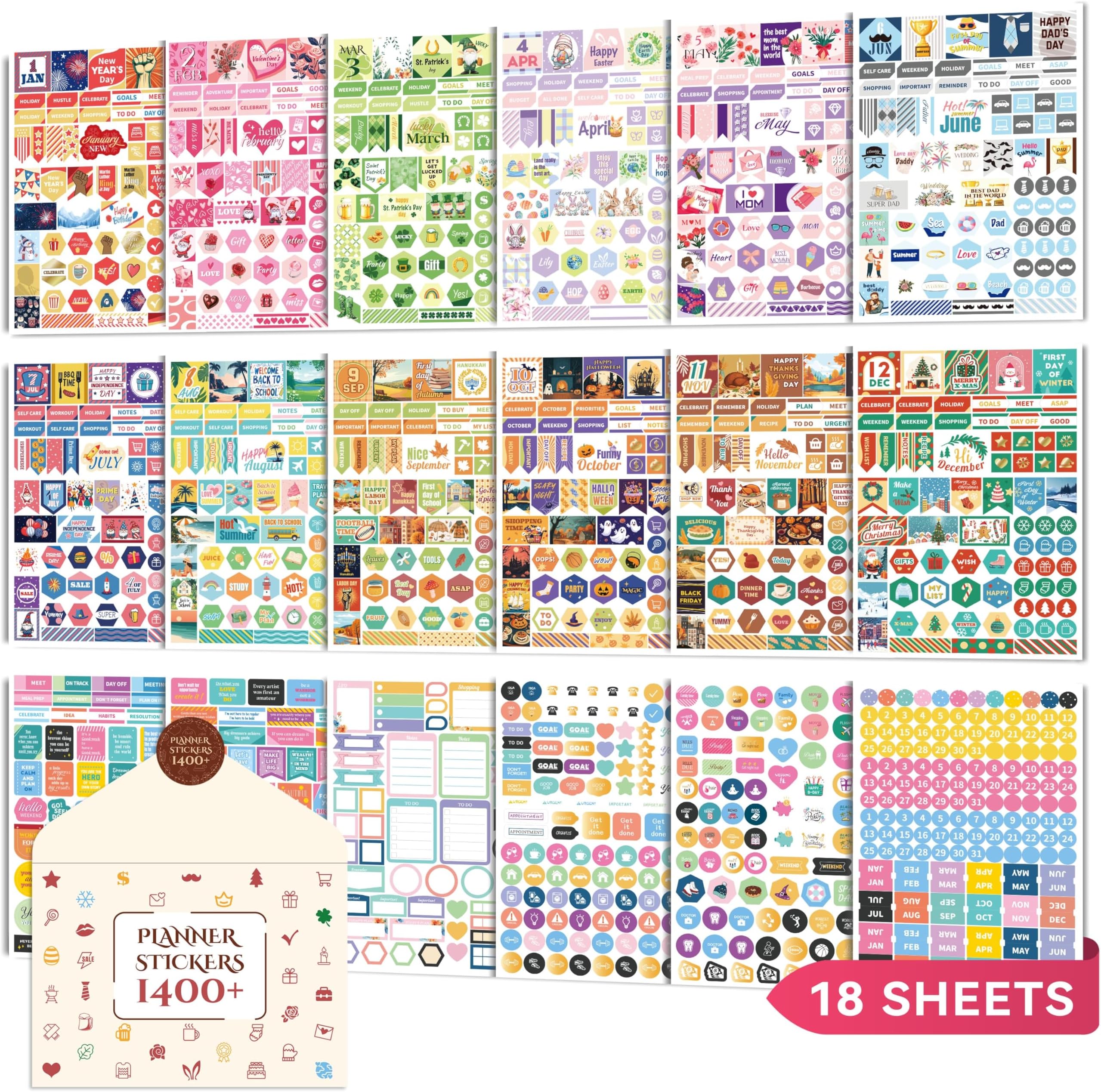 Amazon.com: Aesthetic Gold Foil Planner Stickers - 1250+ Stunning ...