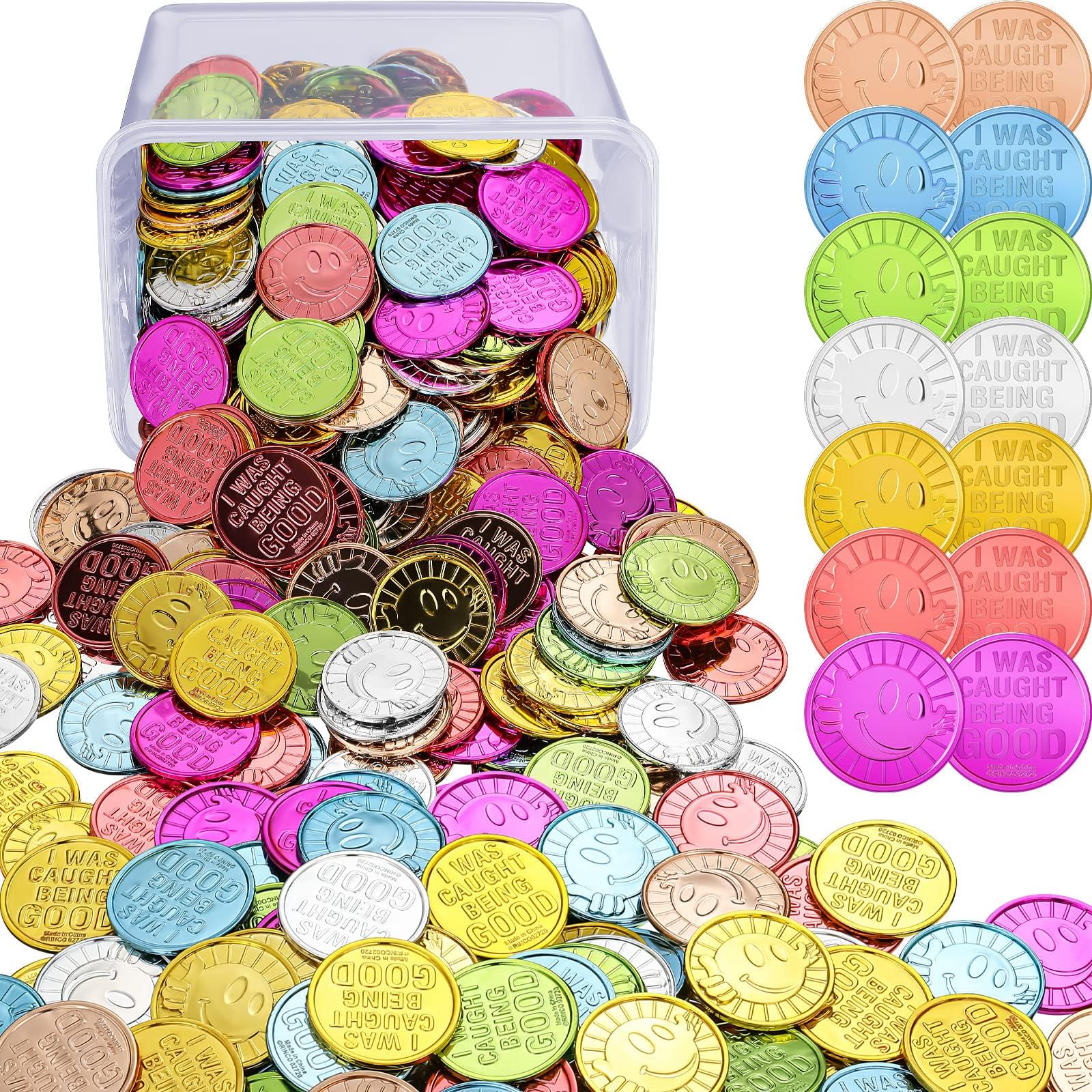 Amazon.com: Tondiamo 240 Pcs Colorful Star Coins Bulk Bright Idea ...