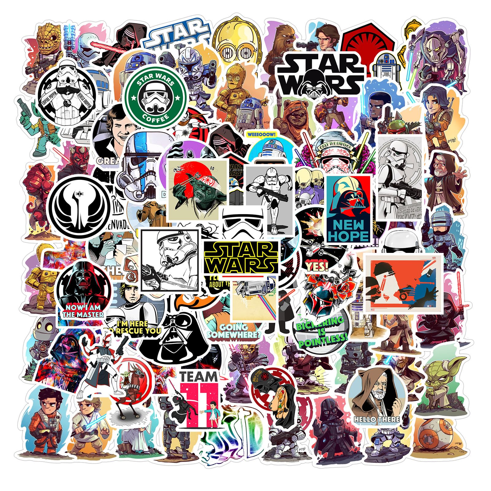 Female Star Wars Sticker Amazon.com: 50Pcs Science Fiction Film Theme