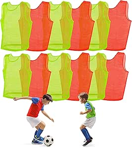 Get Out! Pinnies Youth Sizes Orange and Yellow - 12 Pack Nylon Mesh ...
