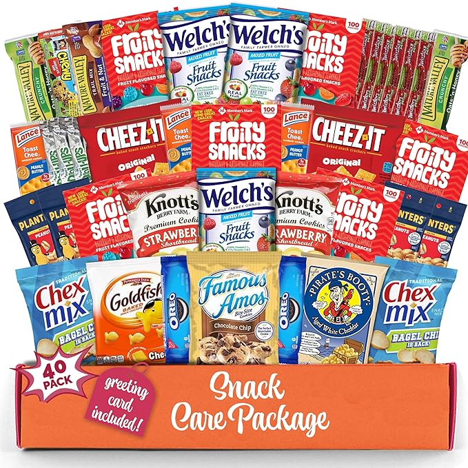 Amazon.com : Snack Box Variety Pack (40 Count) Candy Gift Basket ...