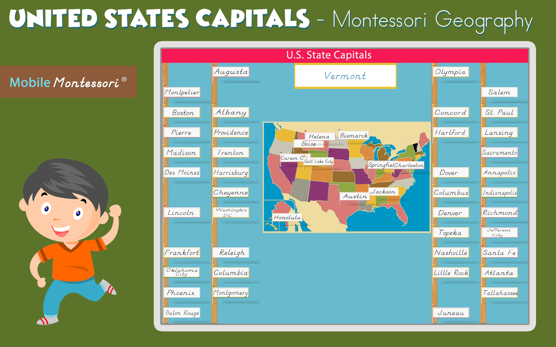 United States Capitals - Montessori Geography - App on Amazon Appstore