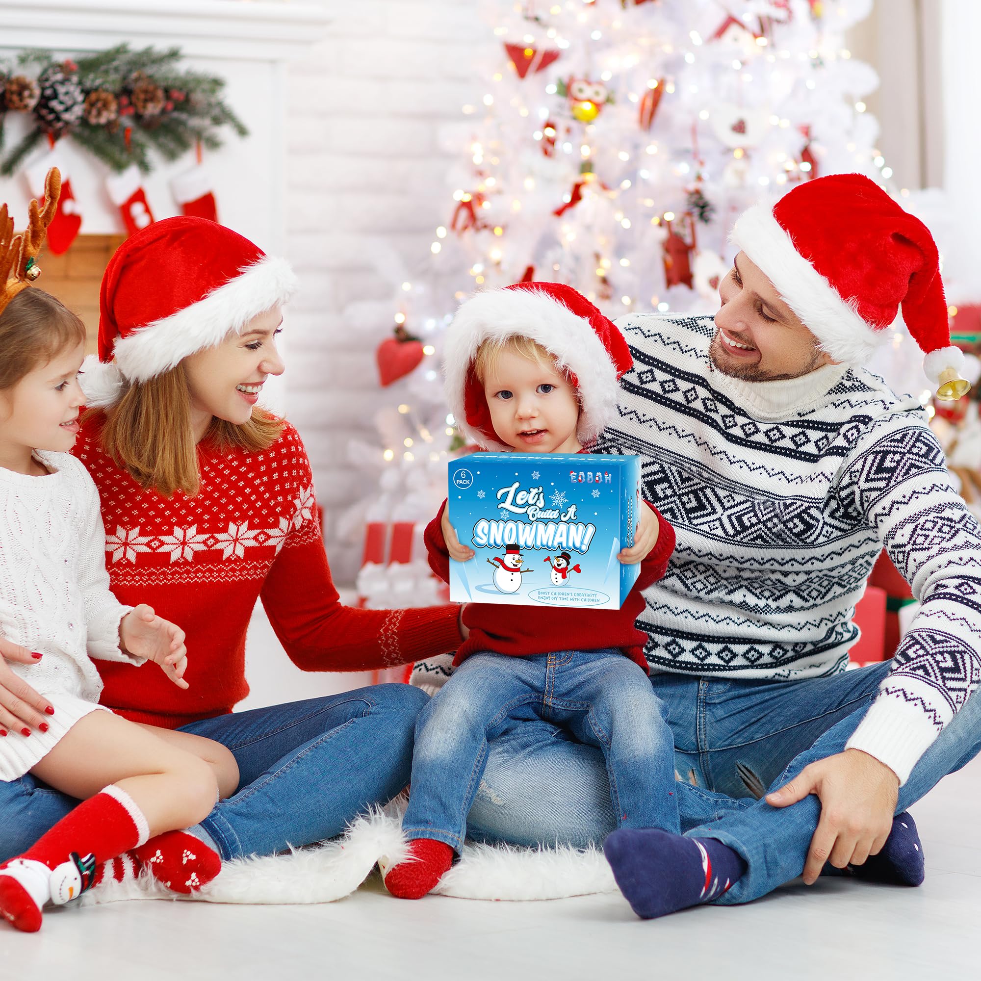 Snapklik.com : 6 Pack Snowman Kit, Christmas Craft DIY For Kids, Build ...