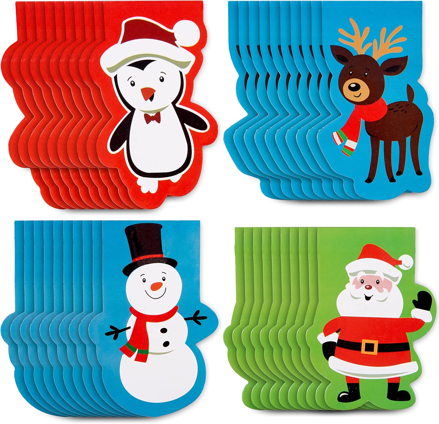 THE TWIDDLERS - 40 Block Notes Natalizi con 4 Diversi Disegni di Natale ...