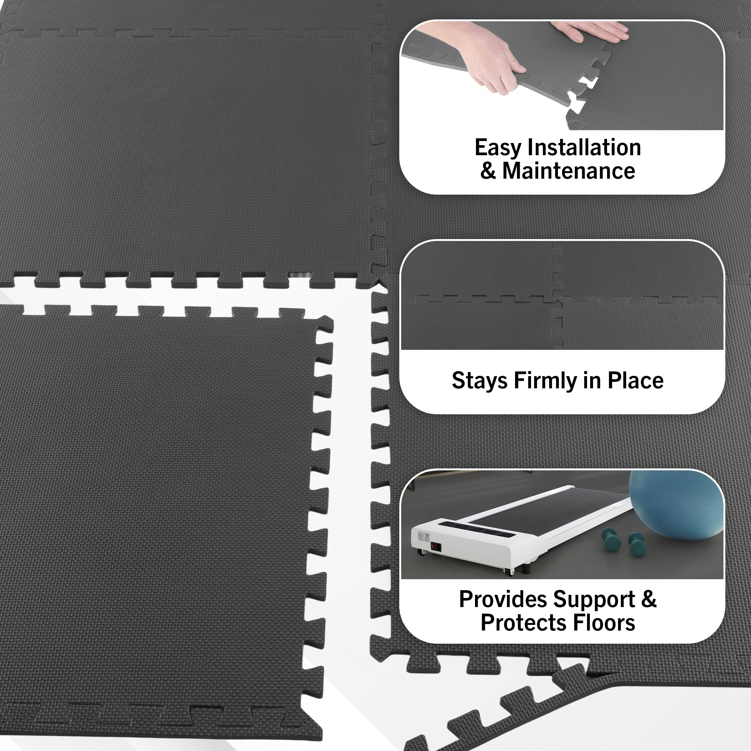 Snapklik.com : EVA Foam Mat Tiles 6-Pack - 24 SQ FT Of Interlocking ...