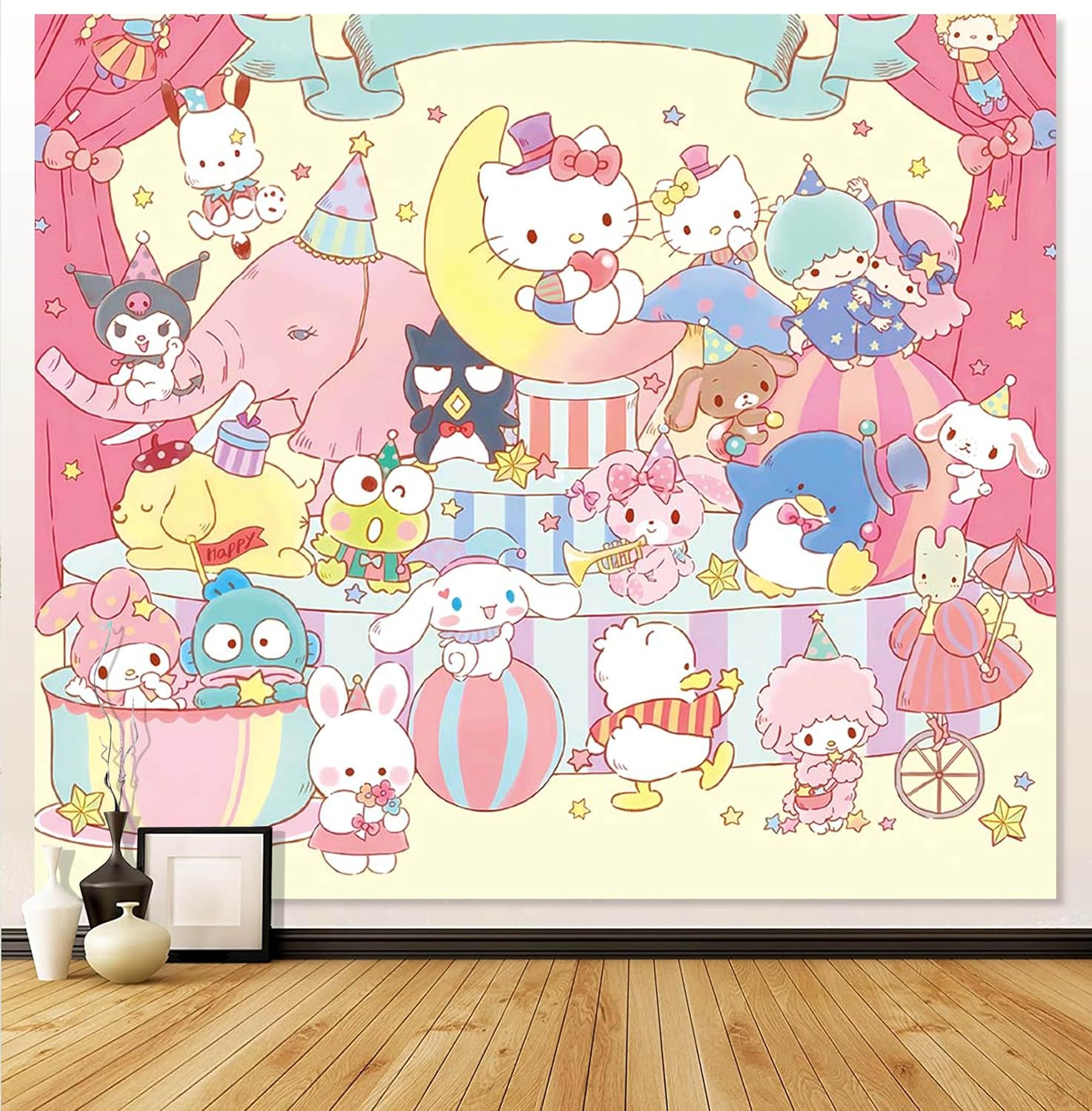 Amazon.com: Feyigy Hello Kitty Tapestry-Hello Kitty Poster-Hello Kitty ...