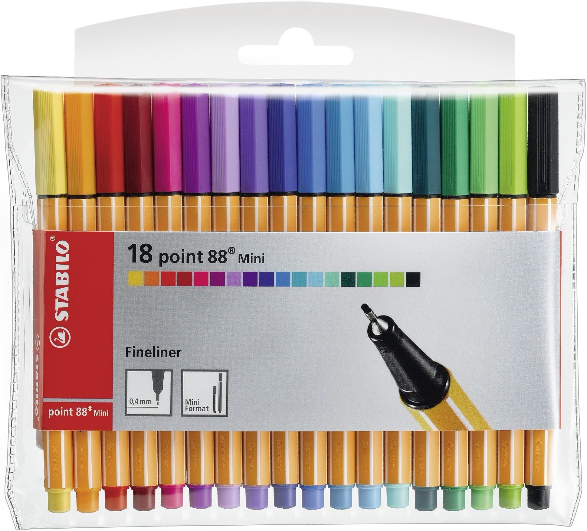 Amazon.com: STABILO Point 88 Fineliner Pen - Assorted Colours (Pack of ...