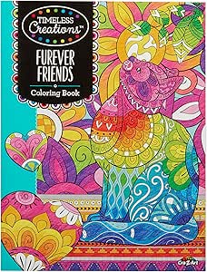 Amazon.com: Timeless Creations Furever Friends Creative Coloring Book ...