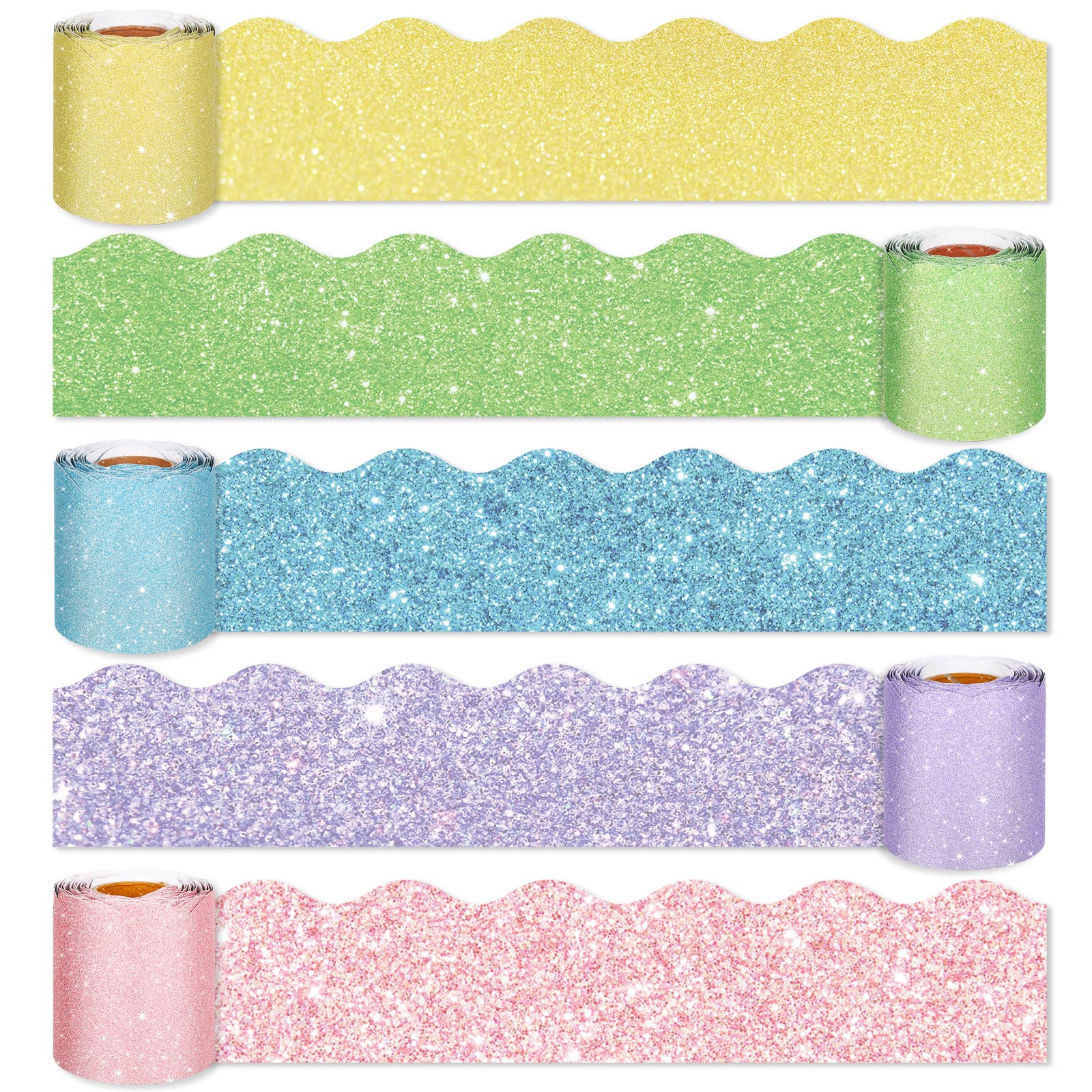 Amazon.com: Whaline 164ft Spring Easter Bulletin Board Borders Glitter ...