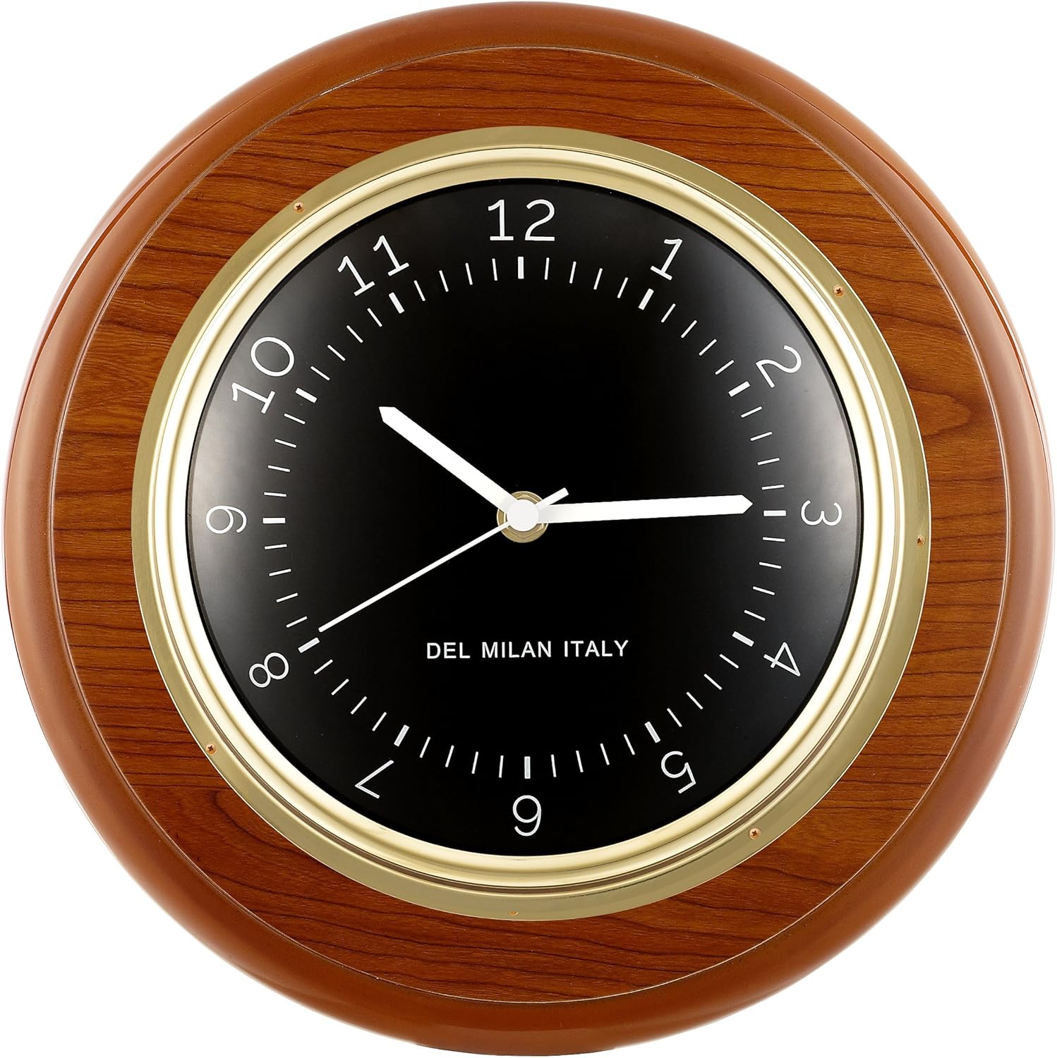 Amazon.com: Del Milan Clock, Teak Finish : Home & Kitchen