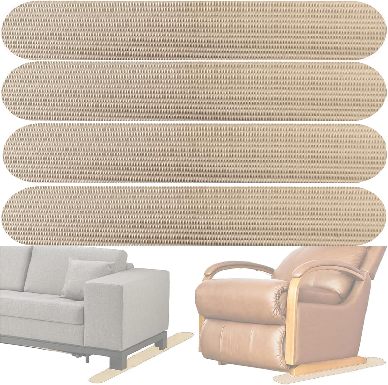 Amazon.com : 4 Pack Anti-Slip Furniture Rail Pads Non Slip Furniture ...