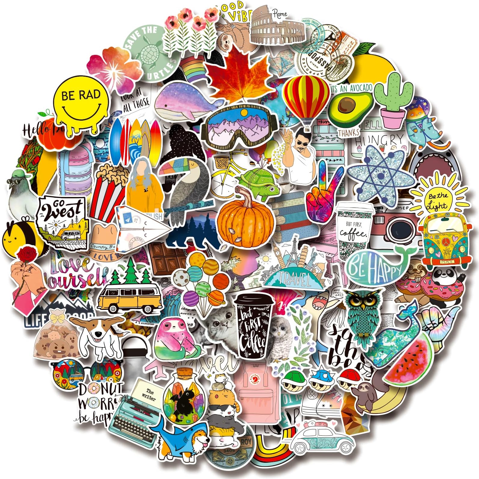 Amazon.com: 50 Pcs Astronaunt Stickers, Laptop and Water Bottle Drink ...