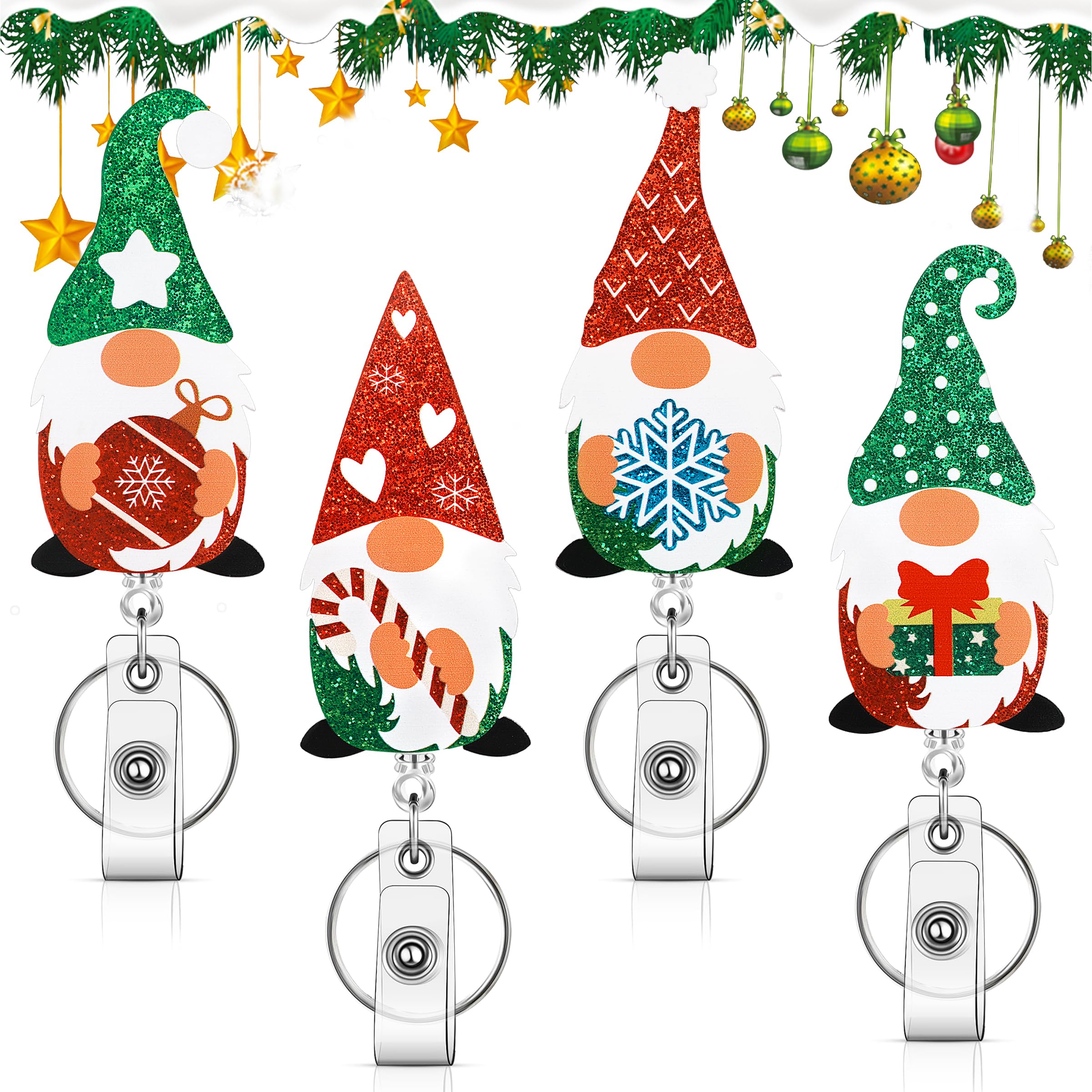 Amazon.com : Winter Badge Reel Holder Retractable Nurse Badge Reel ...