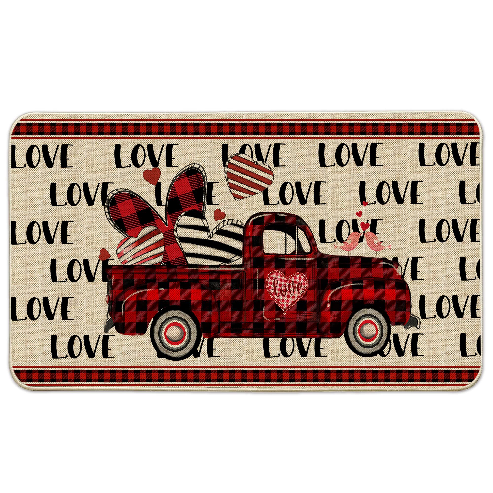 Amazon.com: Hexagram Valentines Day Door Mat Outdoor, Valentines Day ...