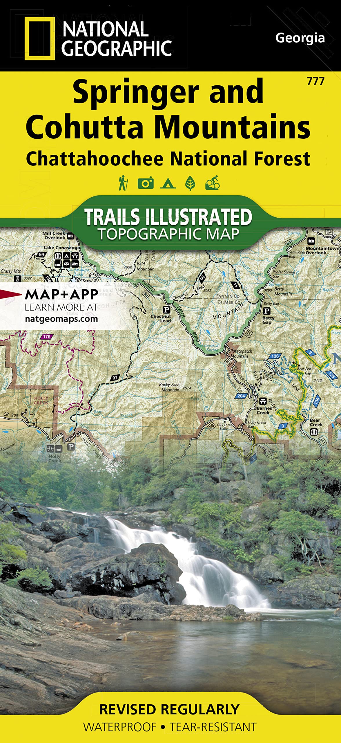 Springer and Cohutta Mountains Map [Chattahoochee National Forest ...