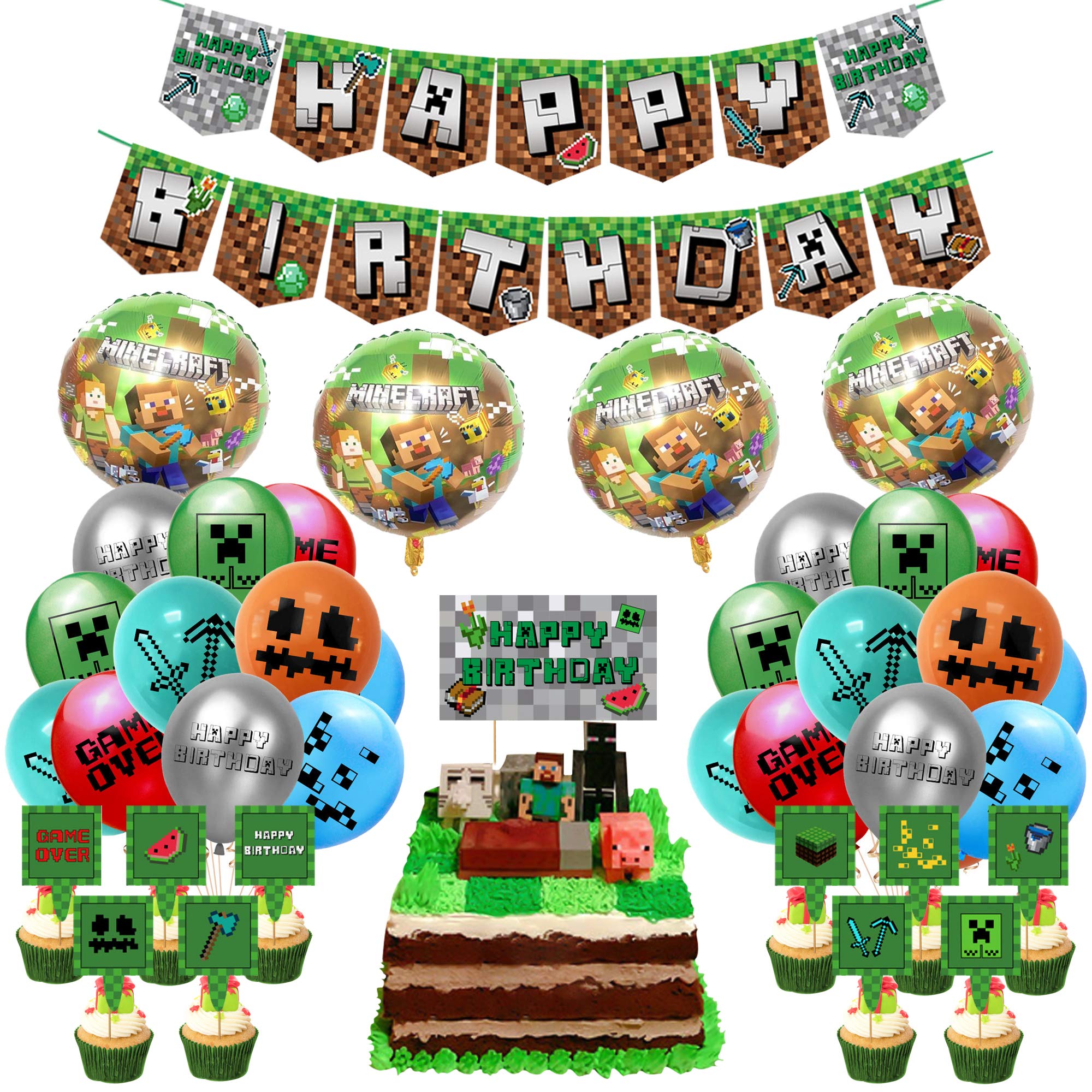 Buy Osugin Pixel Style Birthday Party Supplies Game Party Include buy-osugin-pixel-style-birthday-party-supplies-game-party-include