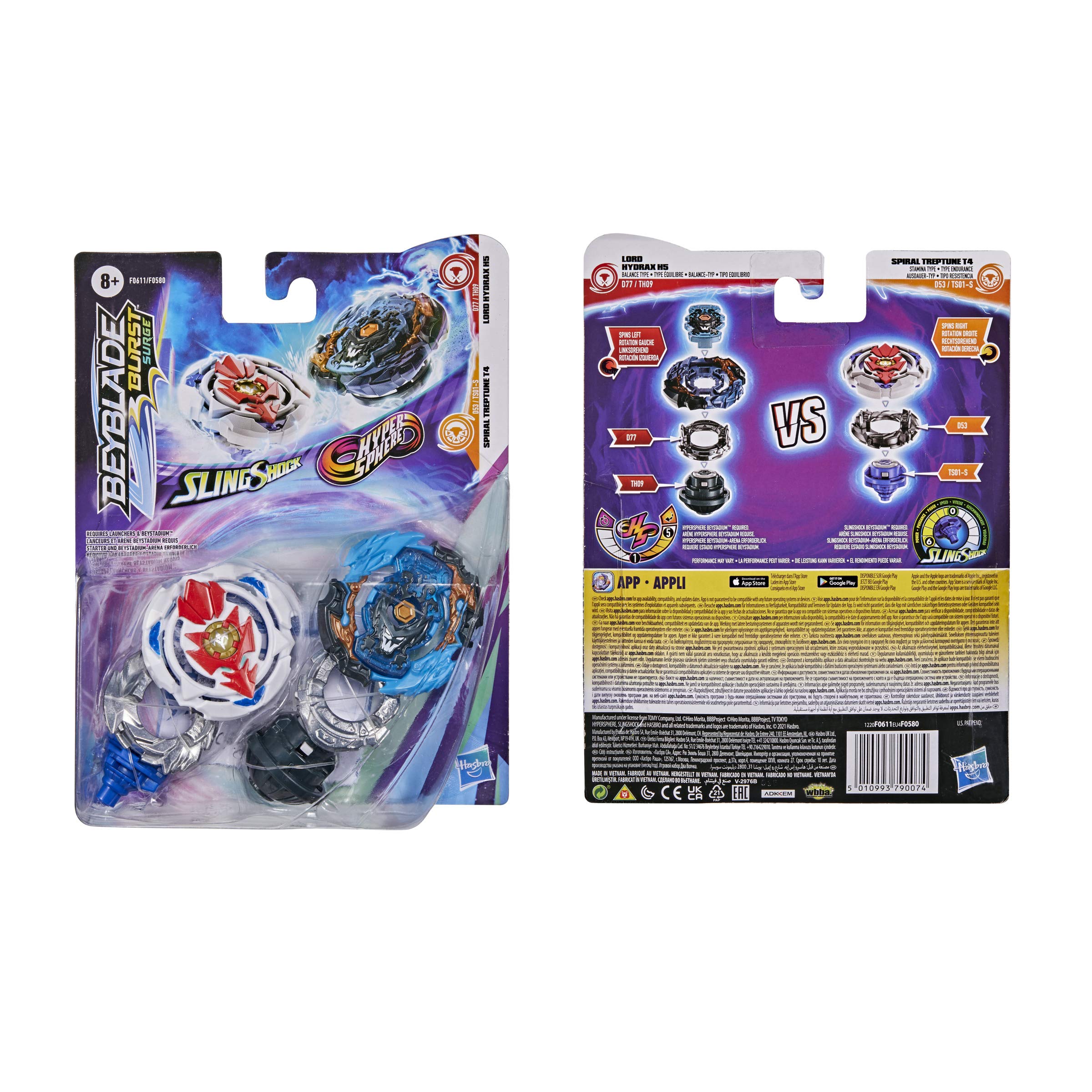 BEYBLADE Burst Surge Dual Collection Pack Hypersphere Lord Hydrax H5 ...