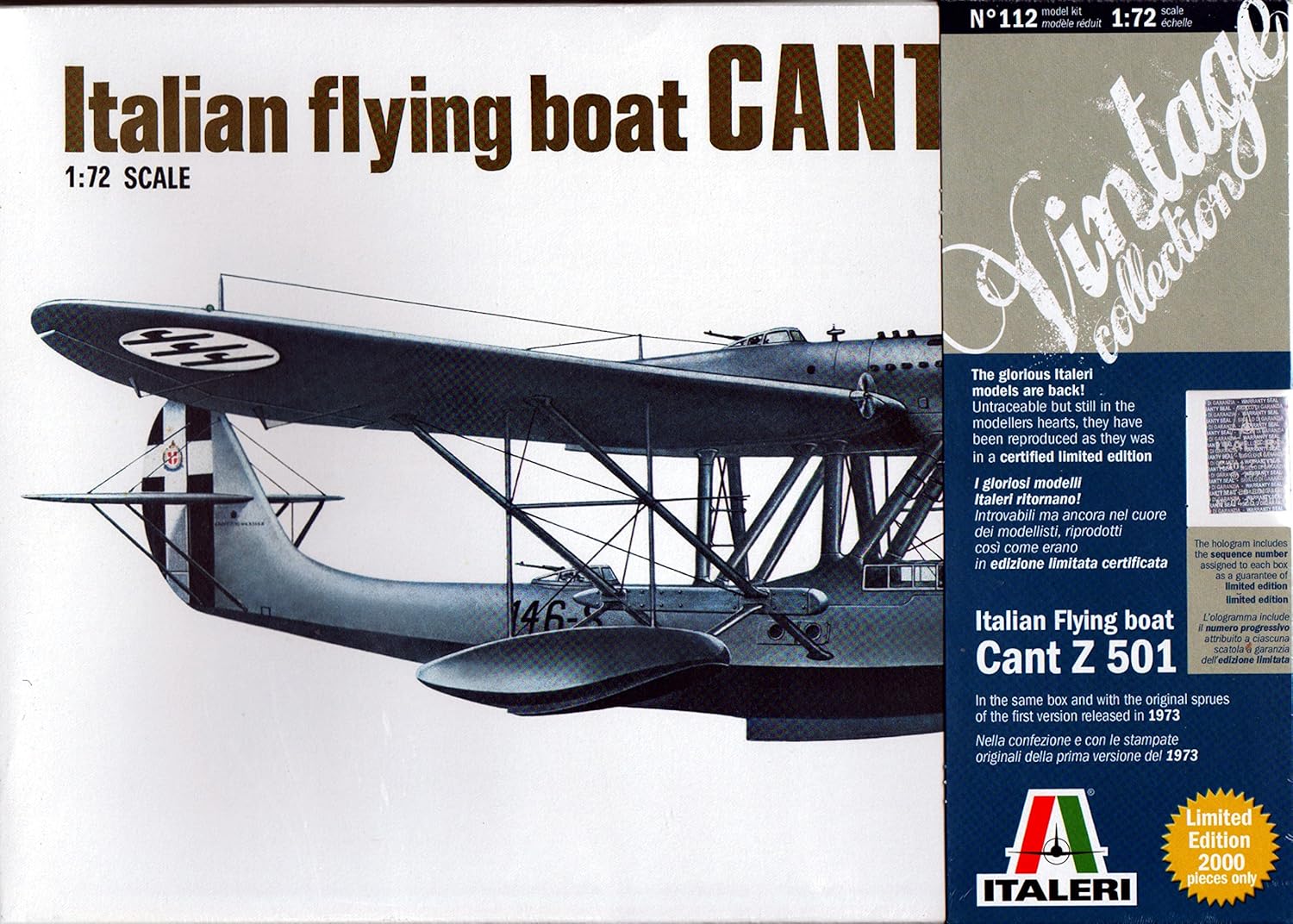 Amazon.com: Italeri Italian Flying Boat Cant Z 501 Kit : Arts, Crafts ...