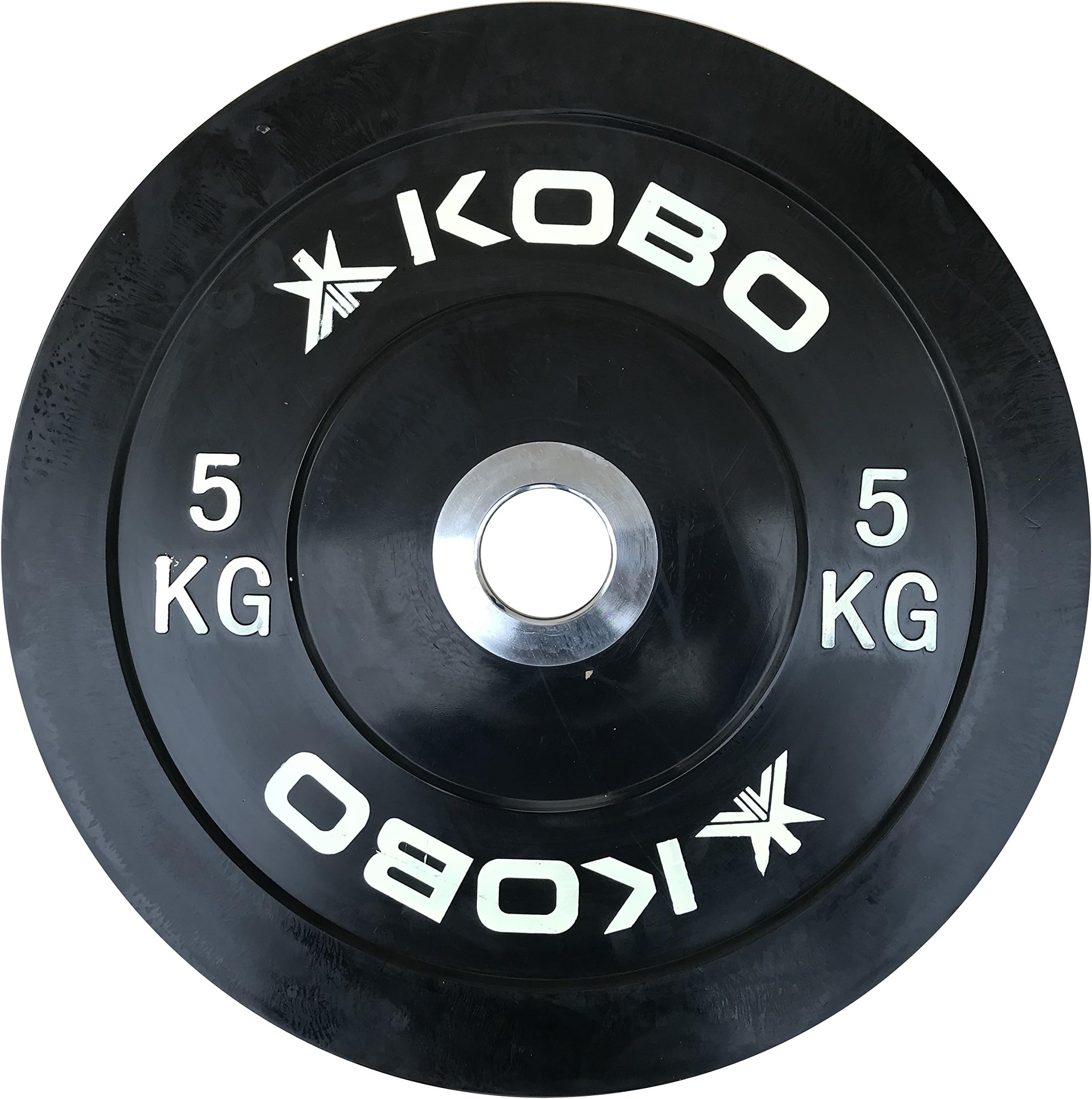 Kobo Imported Olympic Cast Iron Weight Plate 7 Holes - Rubber Coated ...
