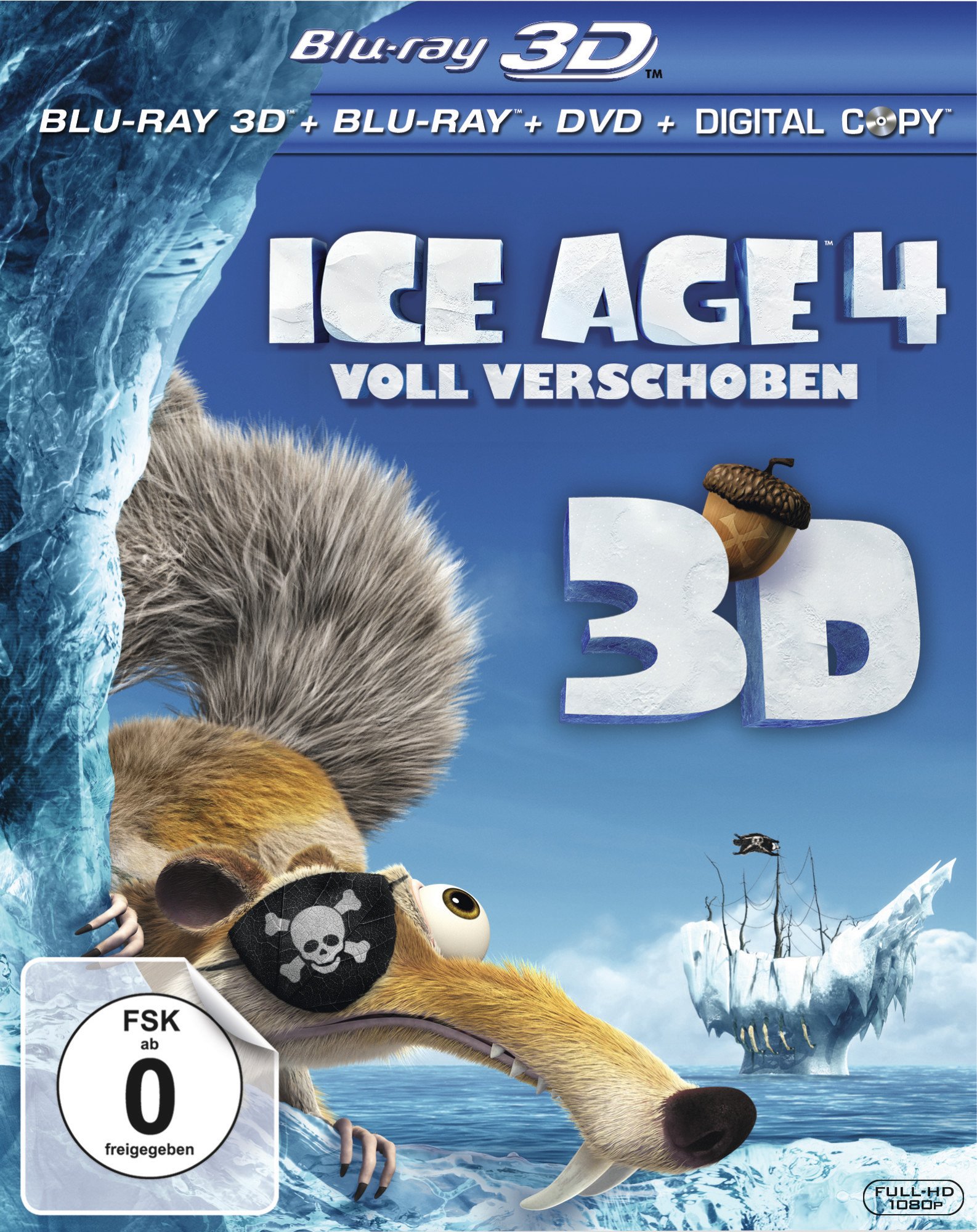 Ice Age 4 - Voll Verschoben 3D: Blu-ray 3D + 2D + DVD + Digital Copy ...
