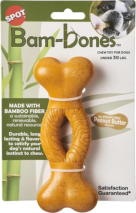 Pet Supplies : SPOT Bam-Bones Curved Bone -Made with Strong Bamboo ...