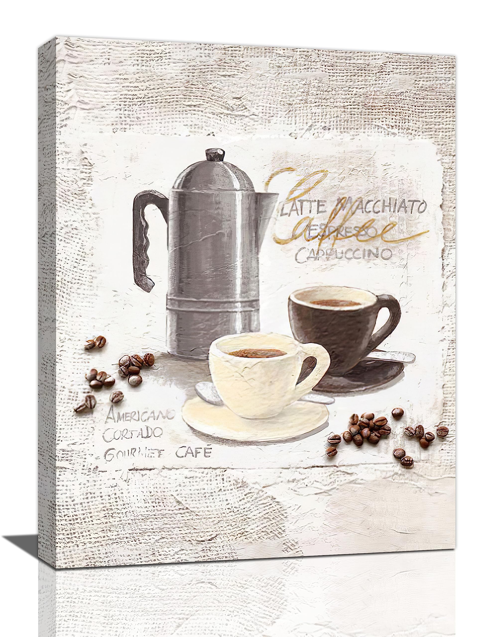 Amazon.com: Coffee Wall Art Coffee Bean Coffee Cup Pictures Wall Decor ...