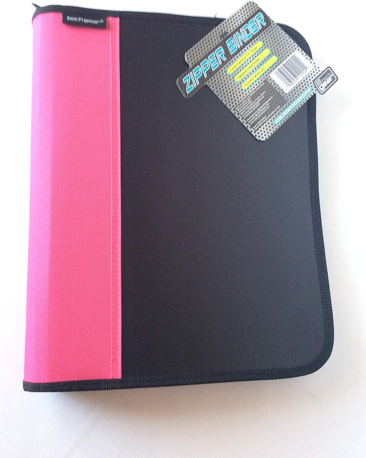 Tech Gear 1.5′ 3 Ring Zipper Binder (Pink) – BigaMart