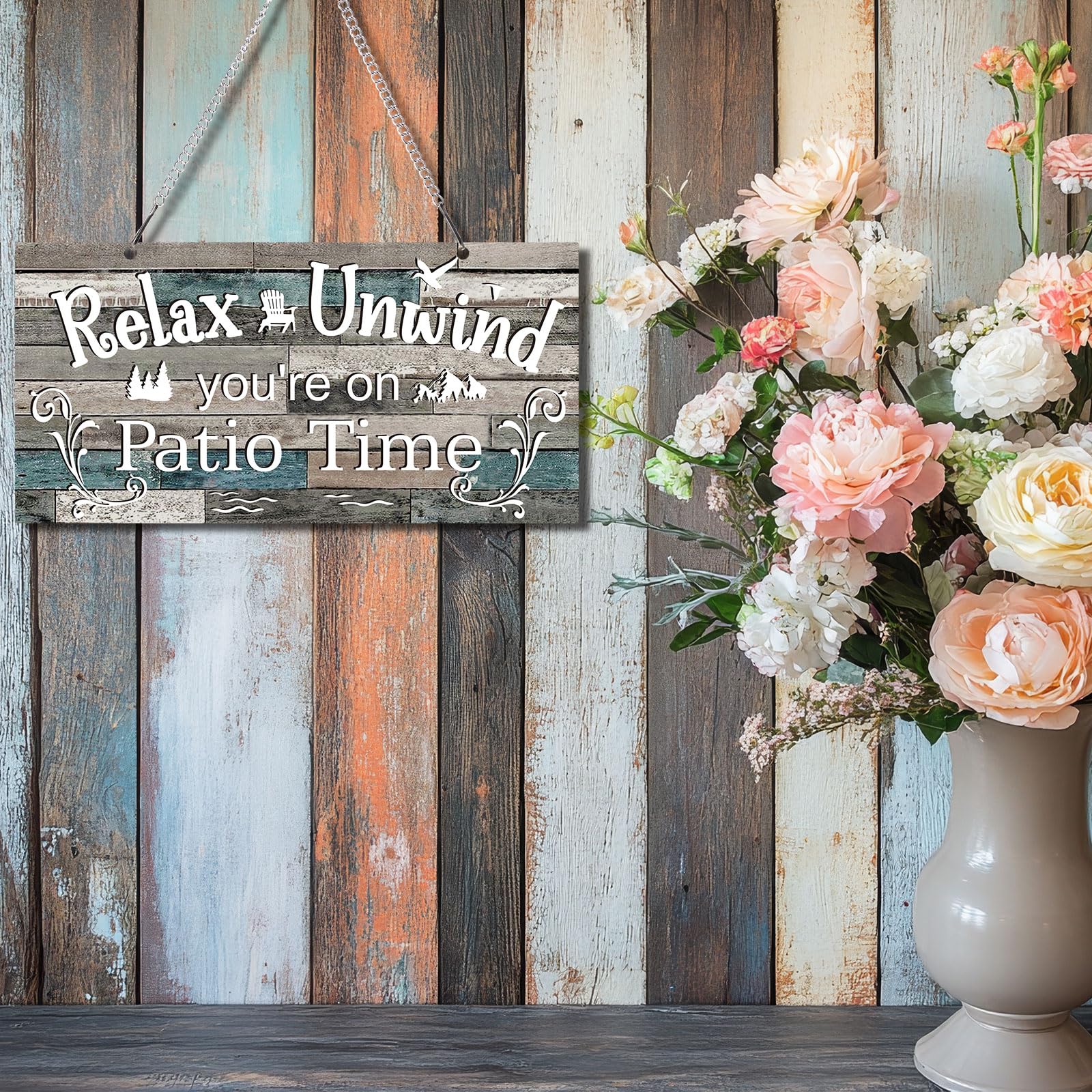 Snapklik.com : Hotop Outdoor Patio Sign Decoration Metal Patio Signs ...