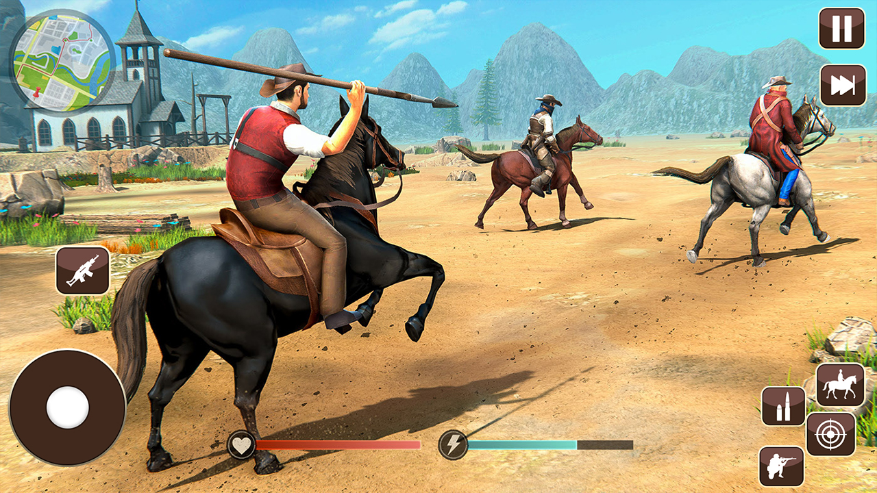 Wild Dead Western Cowboy Horse Riding Games: Real Call of Western ...