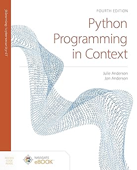 Python Programming in Context: Anderson, Julie, Anderson, Jon: 9781284283211: Amazon.com: Books