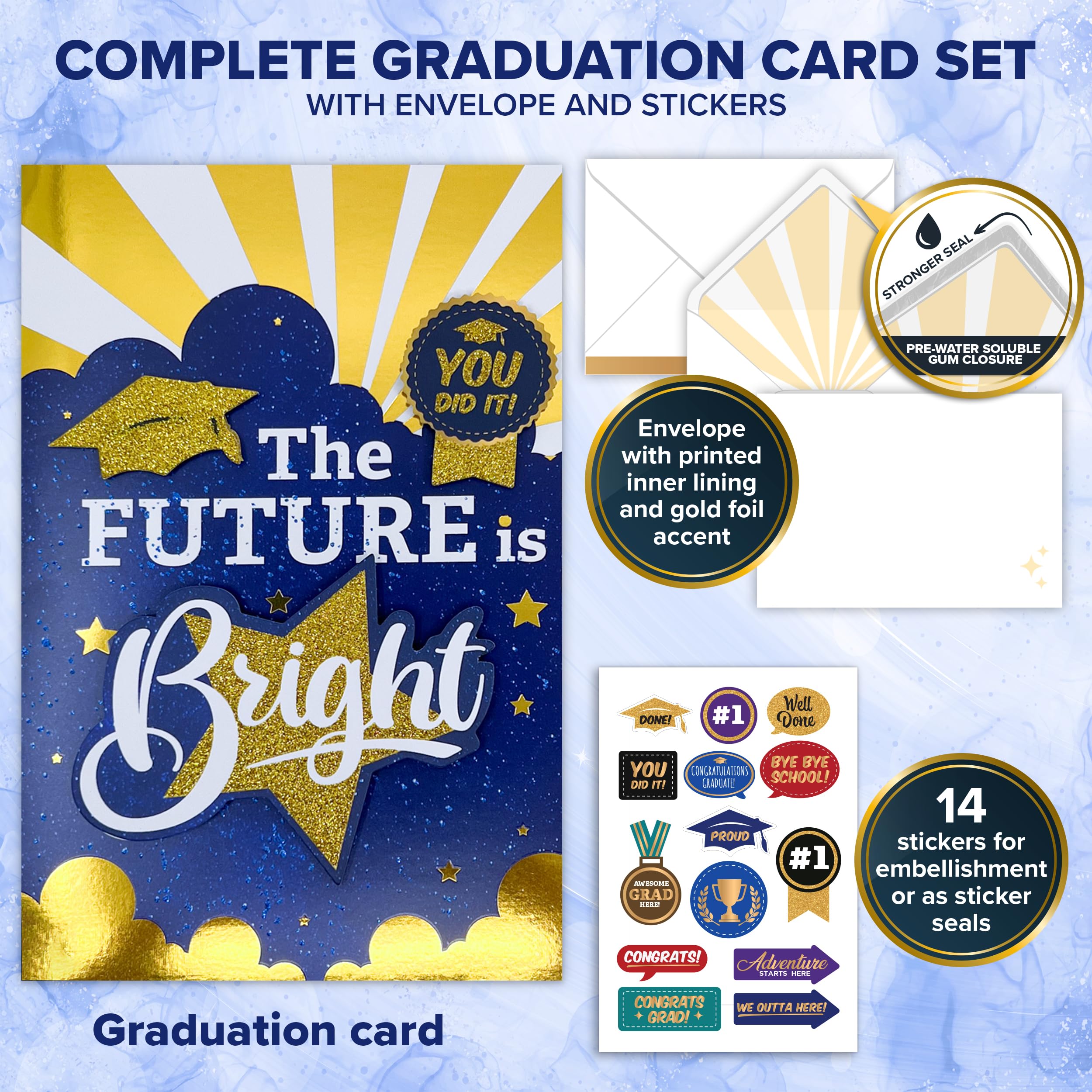 Snapklik.com : Decorably Gold Foil And Glittery 5x8in Individual ...
