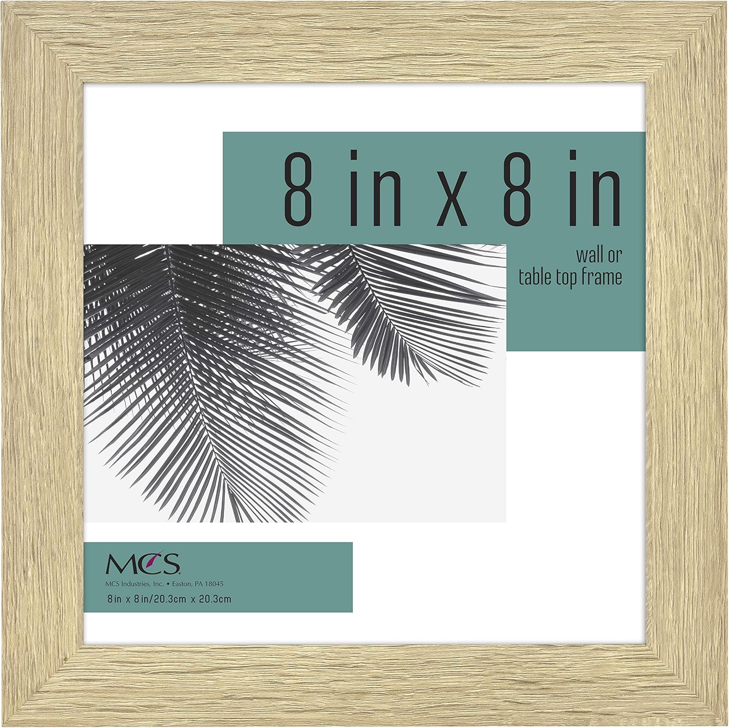 Amazon.com: MCS Studio Gallery 8x8 Picture Frame Natural Woodgrain ...