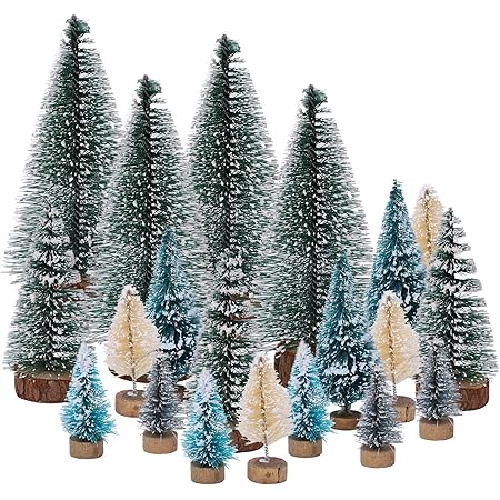 Amazon.com: 30Pcs Mini Christmas Trees - Artificial Christmas Tree ...