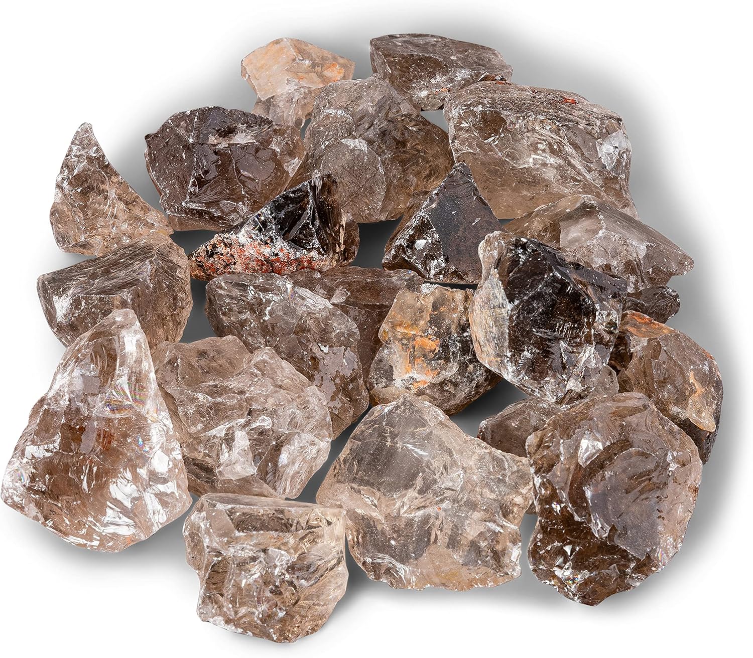 Amazon.com: 1 lb Bulk Smokey Quartz Rough Stones - Natural Raw Stones ...