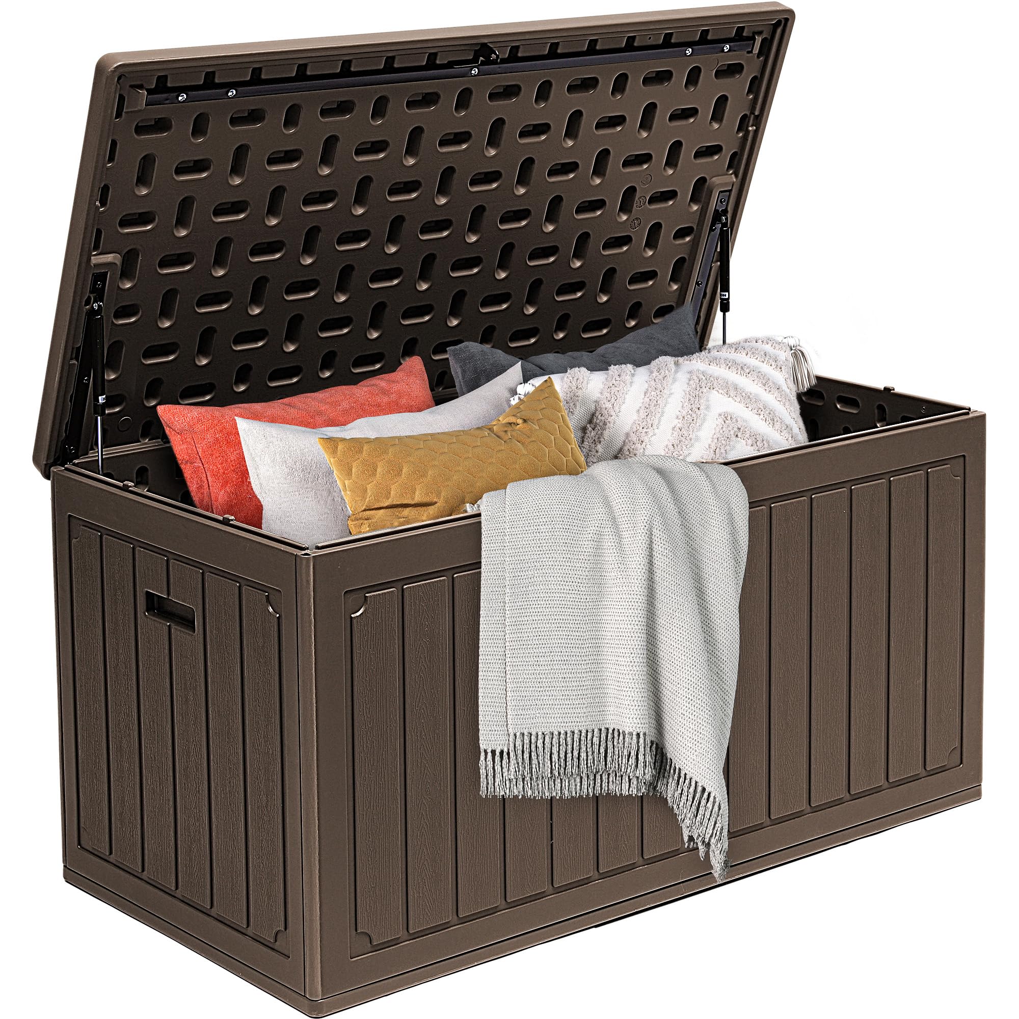 Snapklik.com : DWVO 90 Gallon Double-Wall Deck Box, Large Resin Outdoor ...