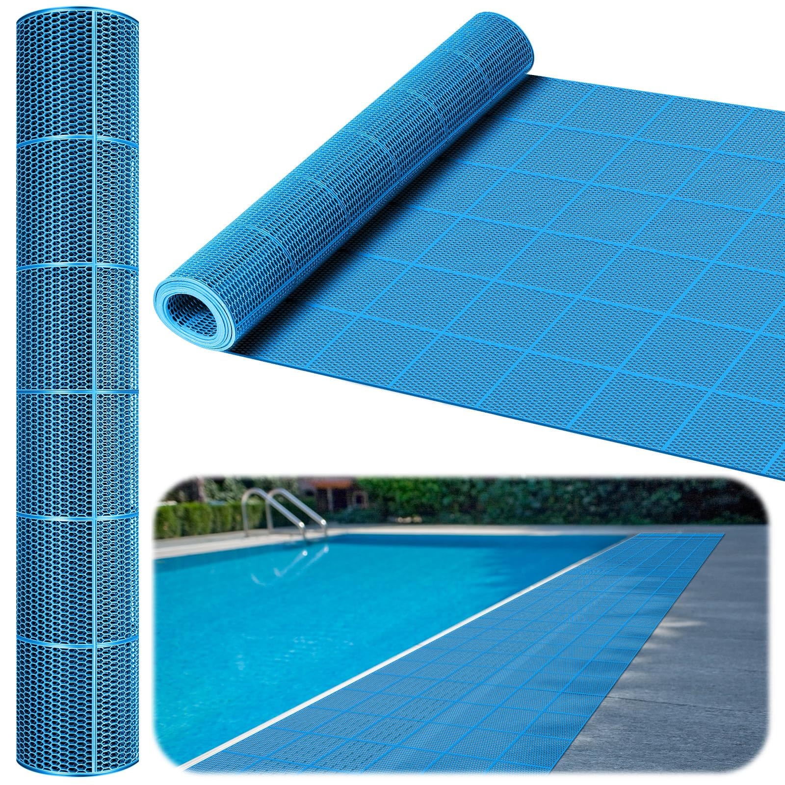 Tondiamo Drainage Pool Flooring Mats Swimming Pool Non Slip Mat PVC ...