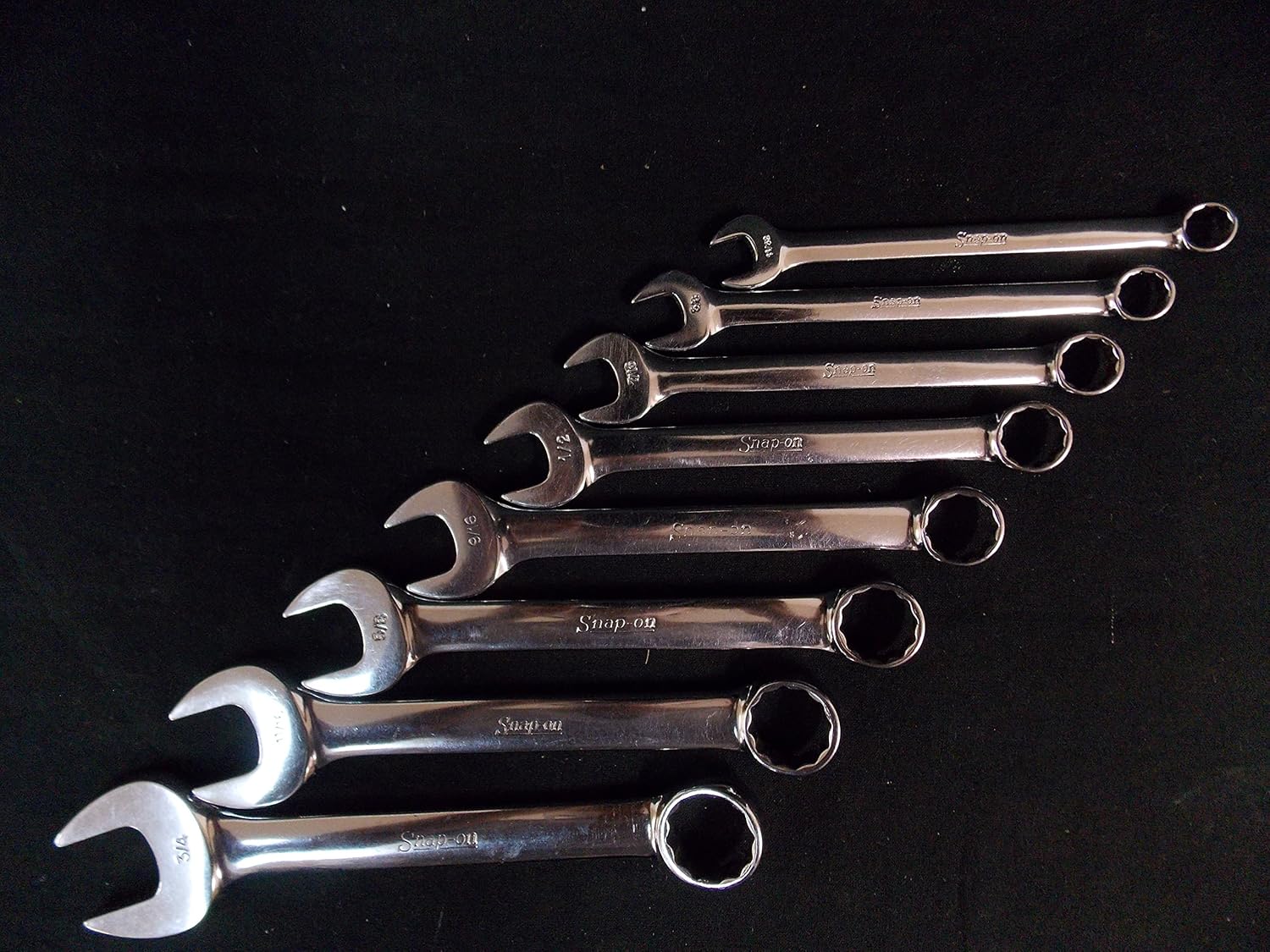 Snap-On Combination Short Wrench Set of 8, 12 Point Wrench From 11/32-3 ...