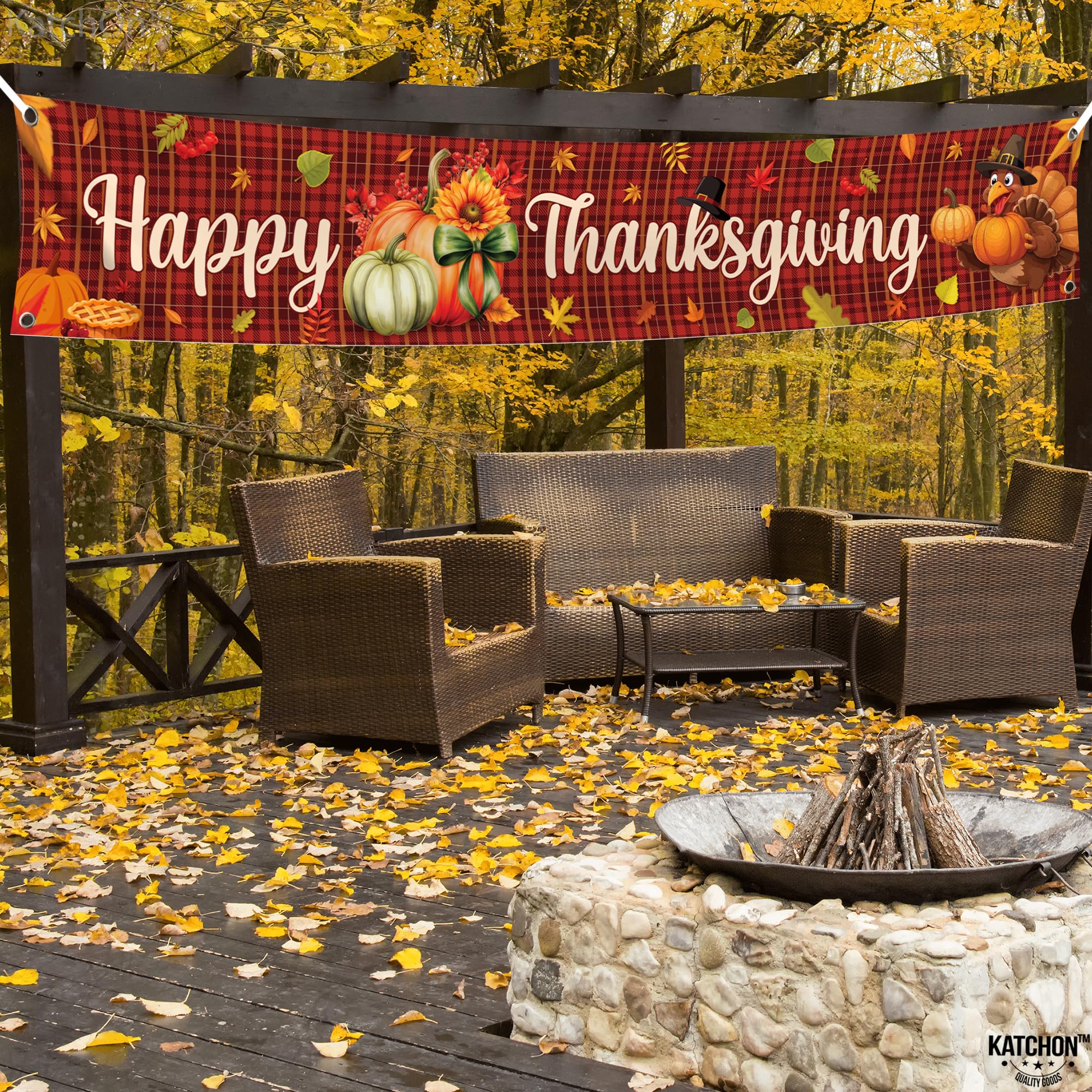 Snapklik.com : Happy Thanksgiving Banner Fence Sign - Xtralarge, 120x20 ...