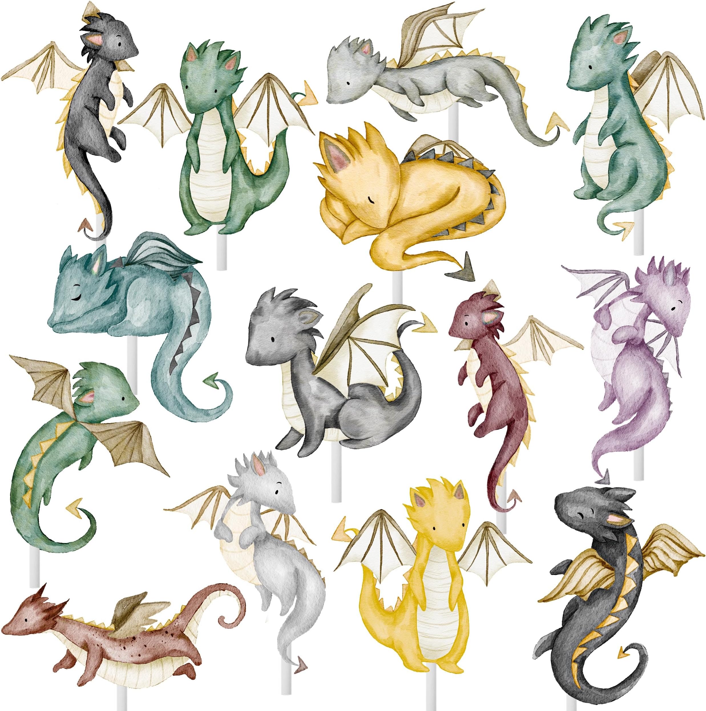 Amazon.com | Dragon Cupcake Picks - 24 pc: Cocktail Picks