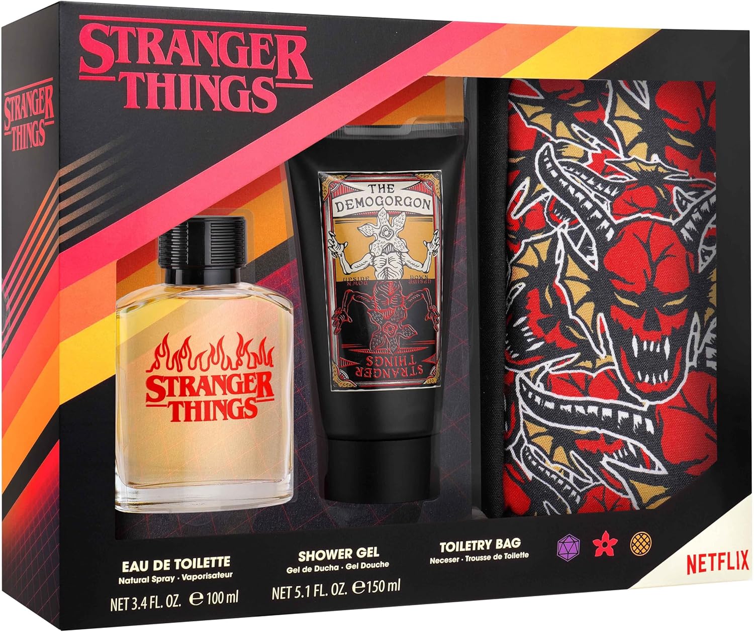 AIR VAL Stranger Things Coffret cadeau avec eau de toilette 100 ml, gel ...