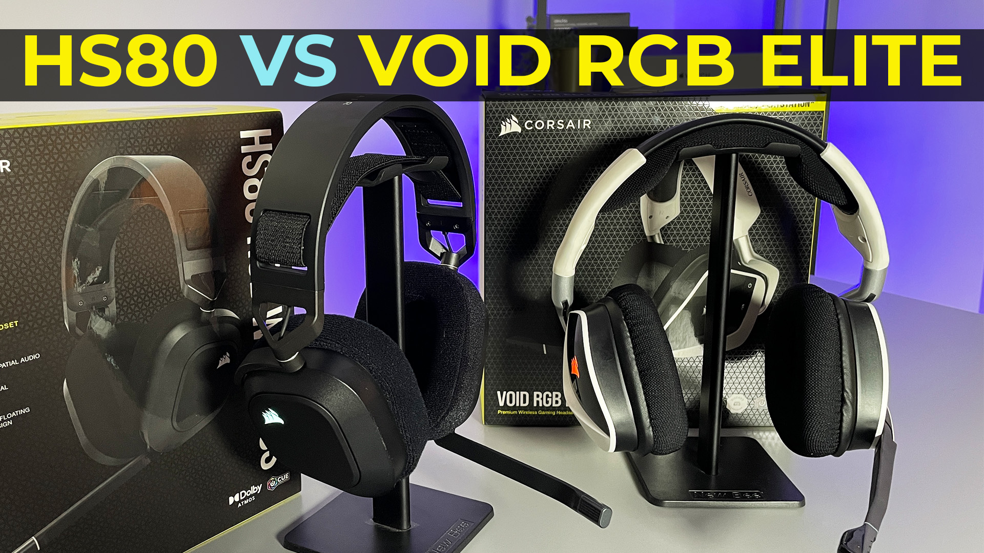 Watch Corsair Void RGB Elite vs Corsair HS80 RGB Comparison! on Amazon Live