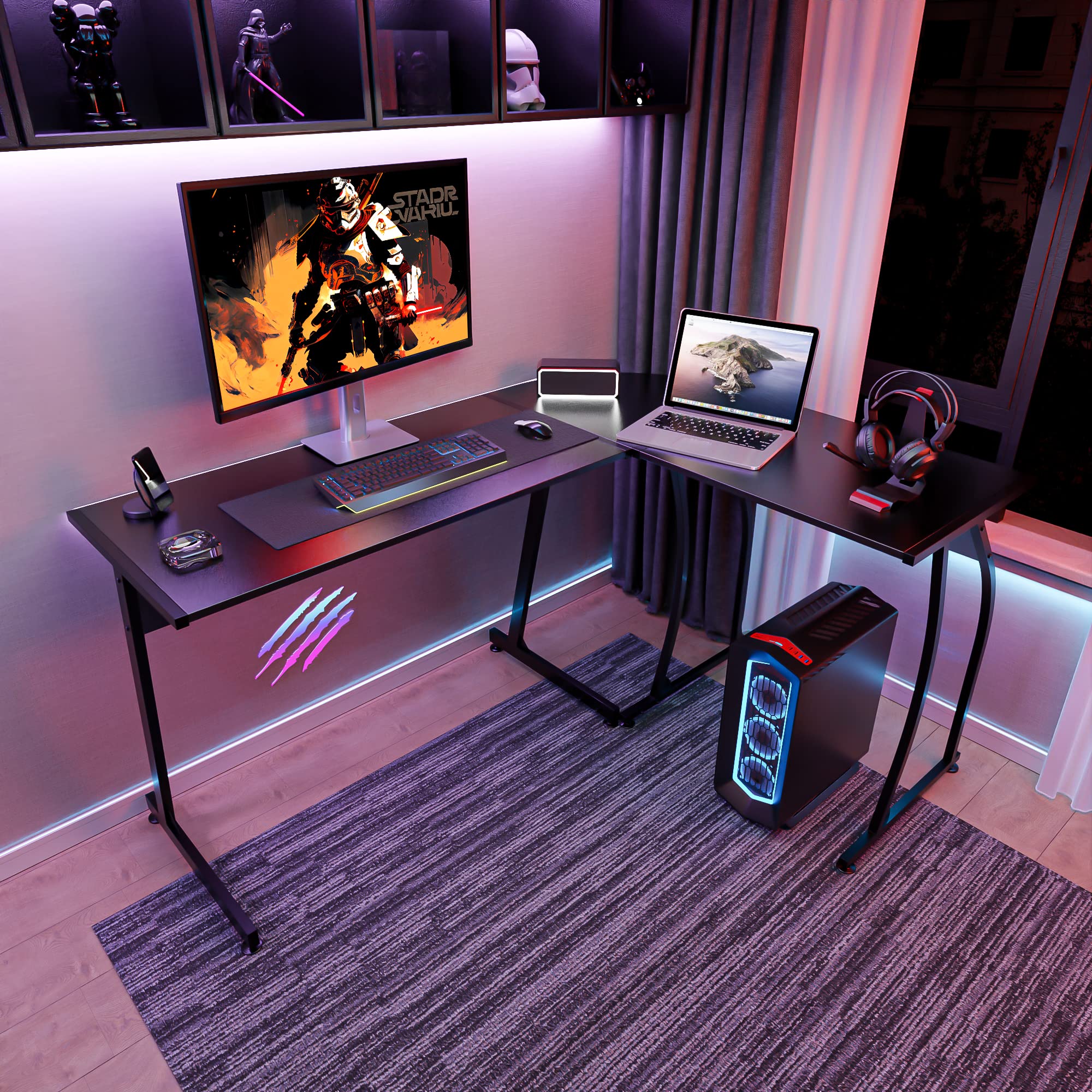 Zenstyle Lshaped Desk Corner Computer Gaming Laptop Table Corner