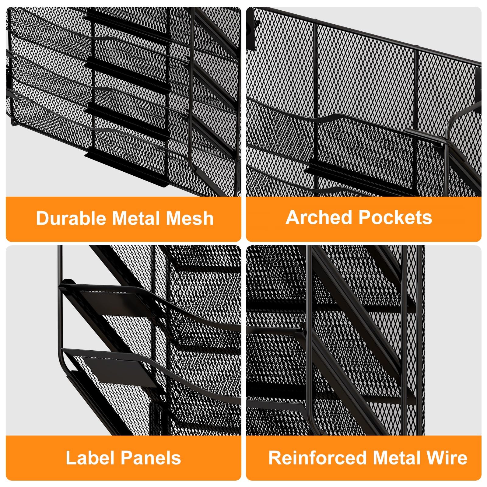 Snapklik.com : 2 Pack 5 Pockets Hanging File Organizer Wall File ...