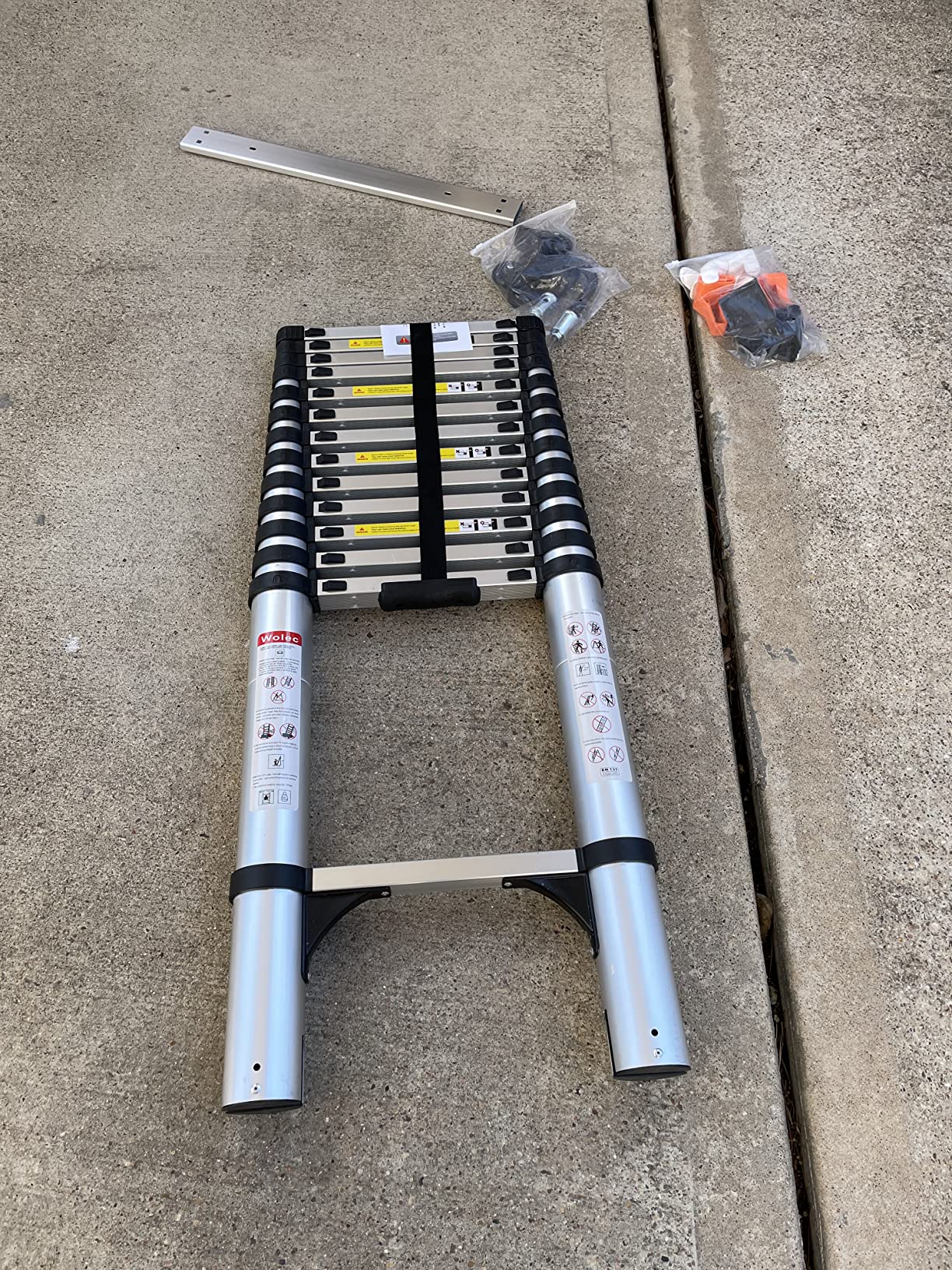 $28/mo - Finance 16.5FT Telescoping Ladder,Upgrade Anti-Pinch ...