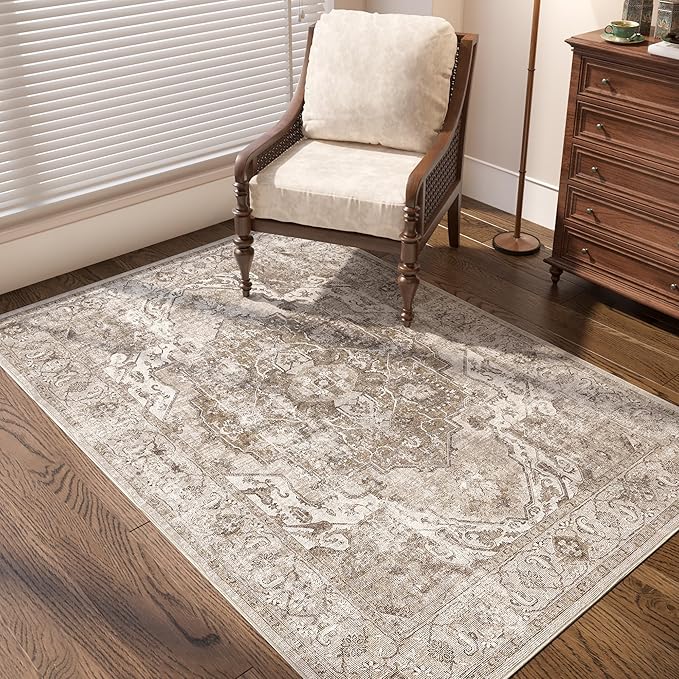 Amazon.com: jinchan Area Rug 3x5 Washable Rug Entryway Vintage Rug ...