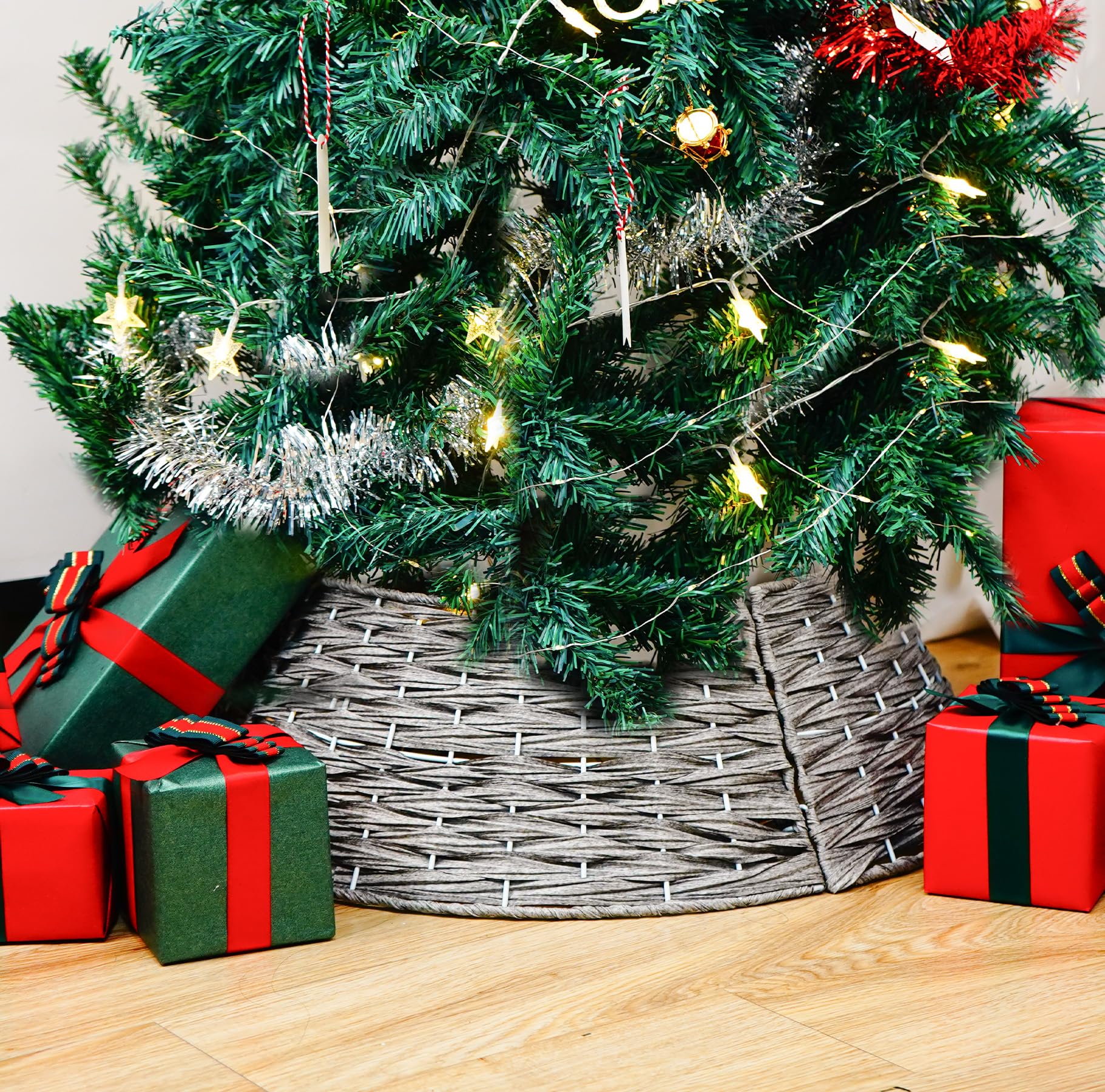 Amazon.com: Cozi Christmas Tree Collar Metal Christmas Tree Base Collar ...