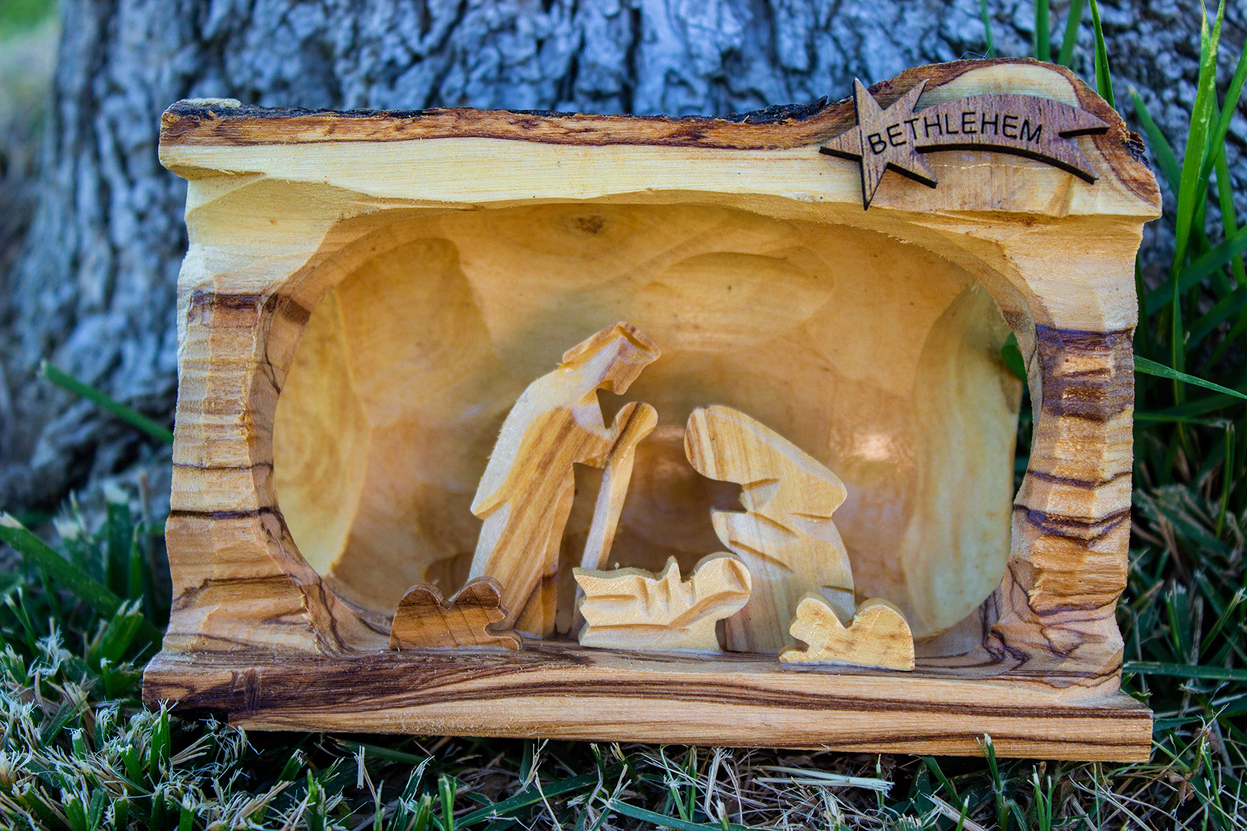 Handcarved Christmas Figurines Handcarved Olive Wood Children's ...