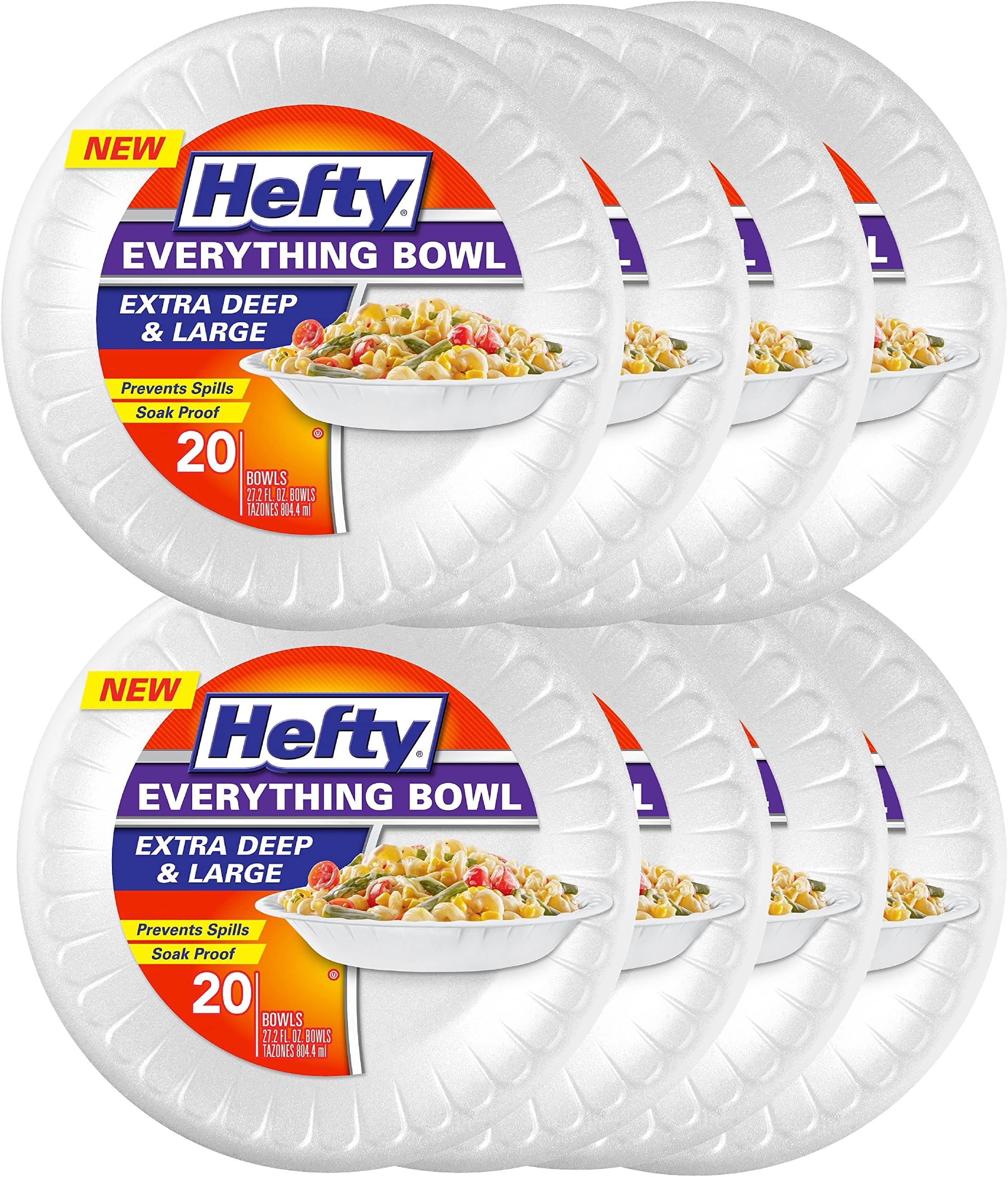 Amazon.com: Hefty Everyday Foam Bowls, White, 45 Count (Pack of 1)