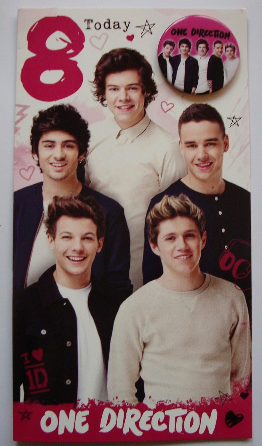 One Direction Age 8 Birthday Card : Amazon.co.uk: Stationery & Office ...