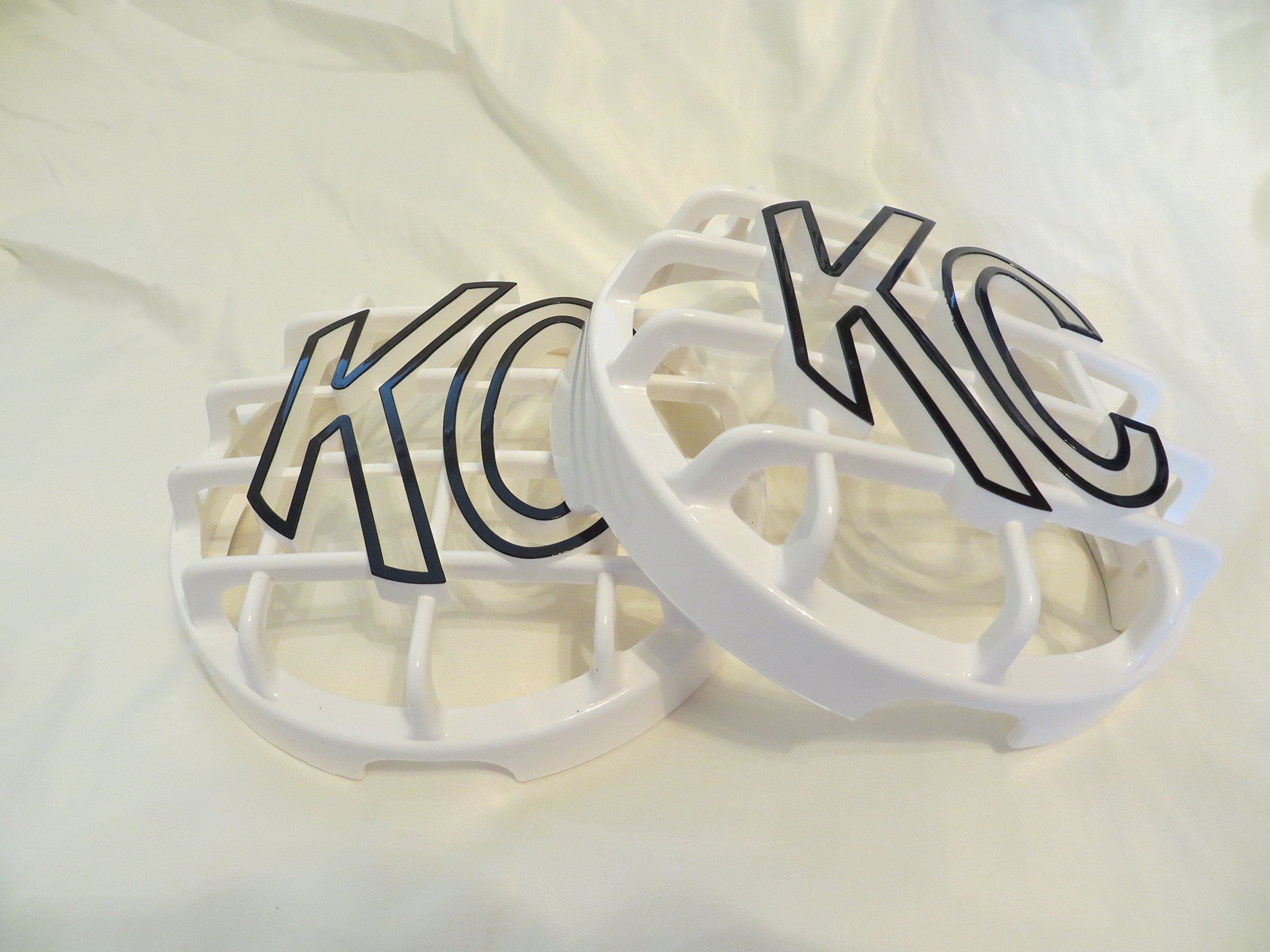Snapklik.com : KC HiLiTES 6" Grill Guards KC Light Covers, White